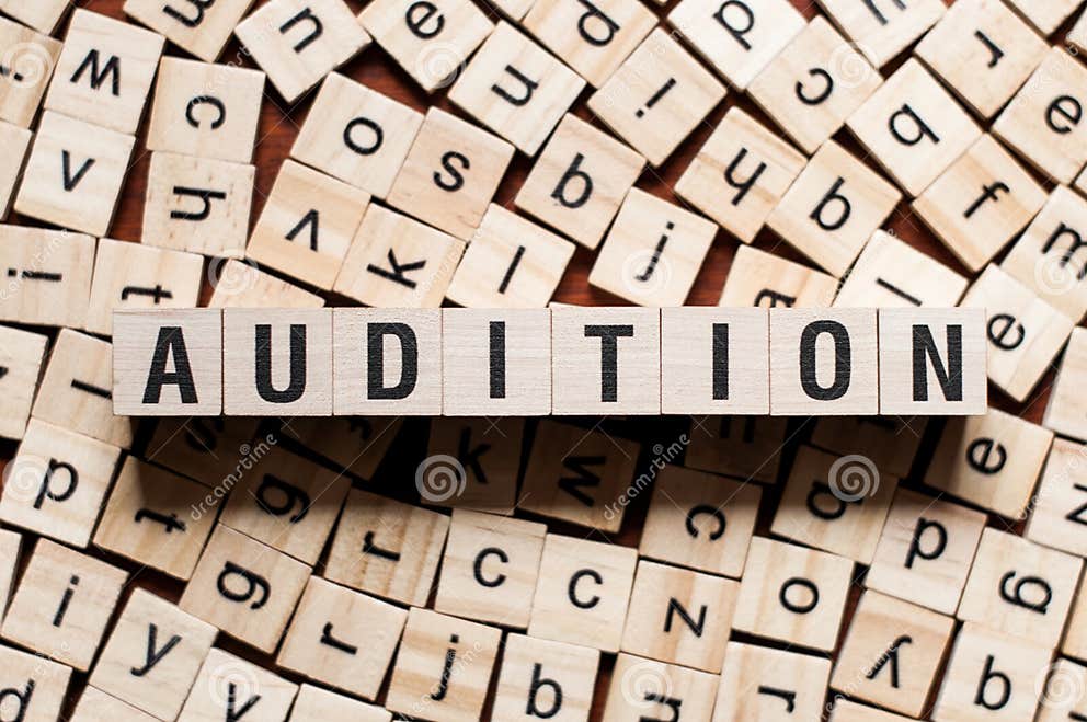 Audition word concept stock image. Image of definition - 144925439