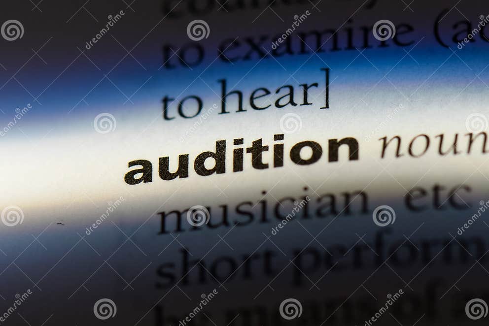 Audition stock photo. Image of definition, text, word - 114404530