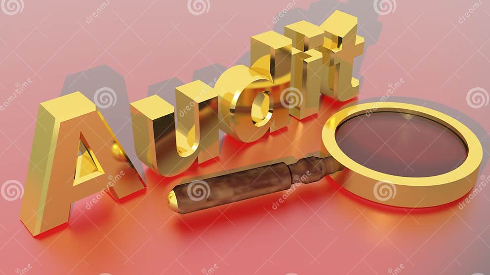 Auditoría con la lupa stock de ilustración. Ilustración de conocimiento ...