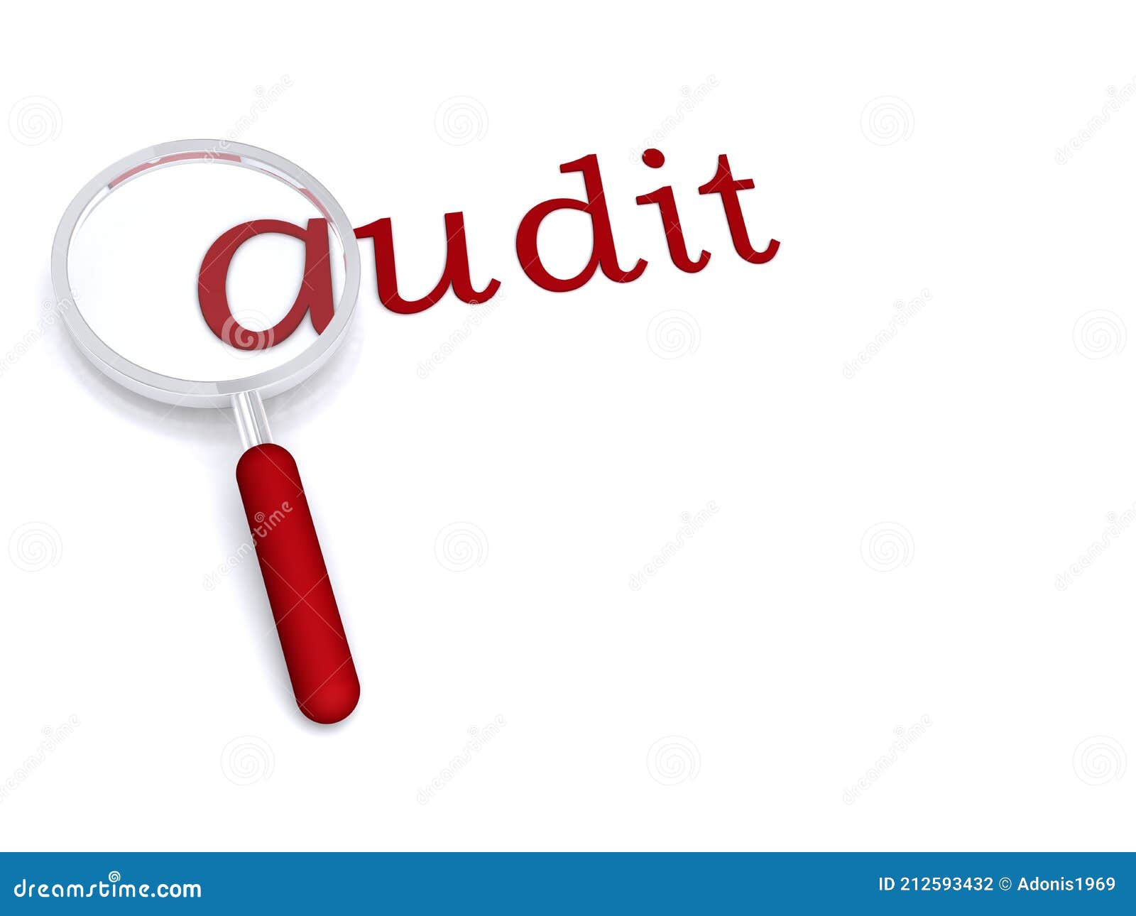 Auditoría con lupa stock de ilustración. Ilustración de certifique ...