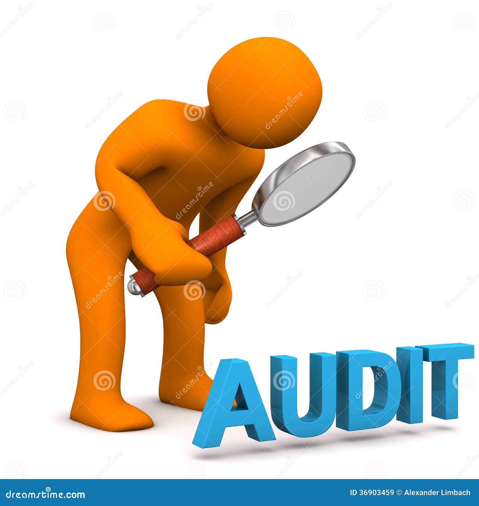 Auditoría De La Lupa Del Maniquí Stock de ilustración - Ilustración de ...