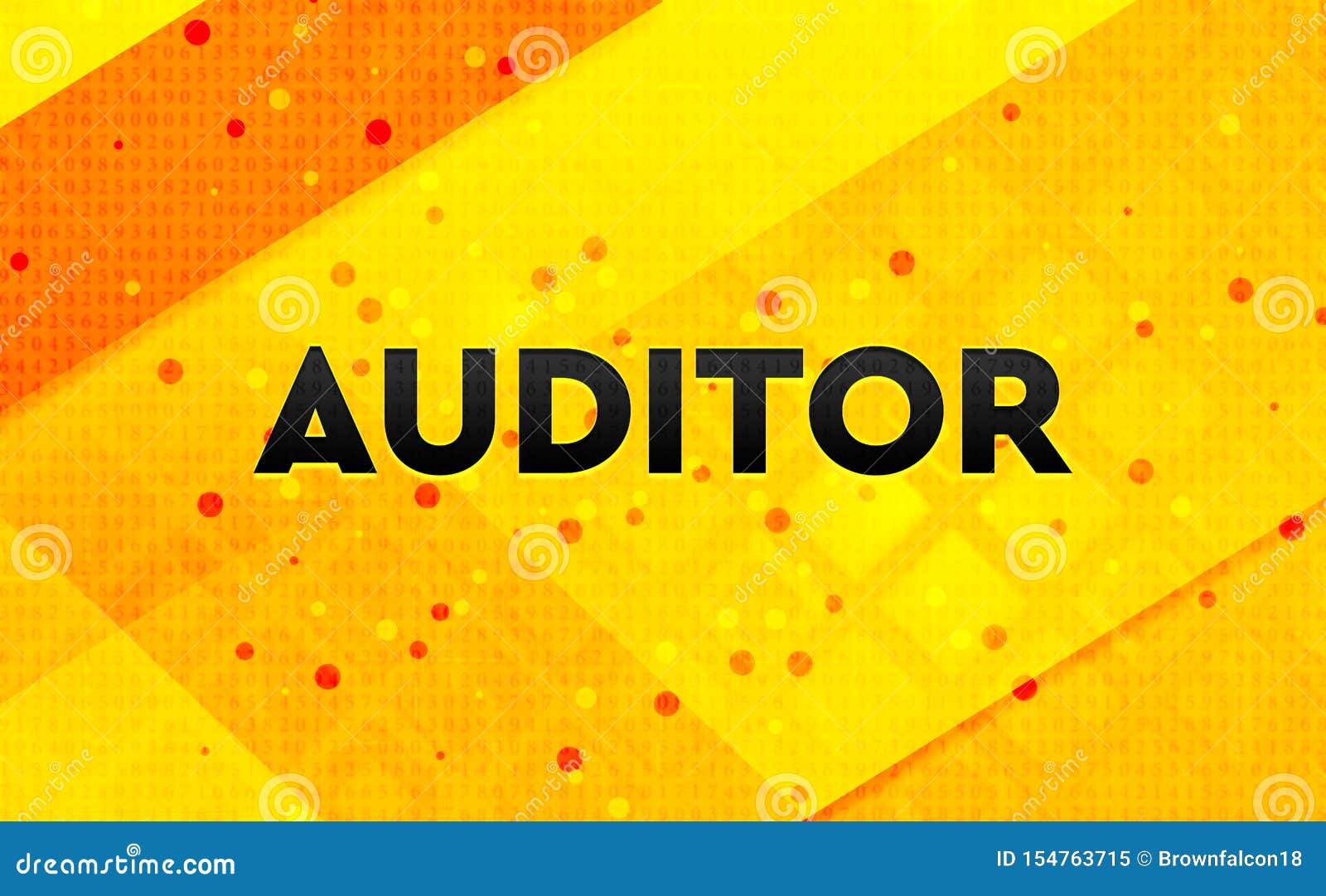 Auditor Abstract Digital Banner Yellow Background Stock Illustration ...