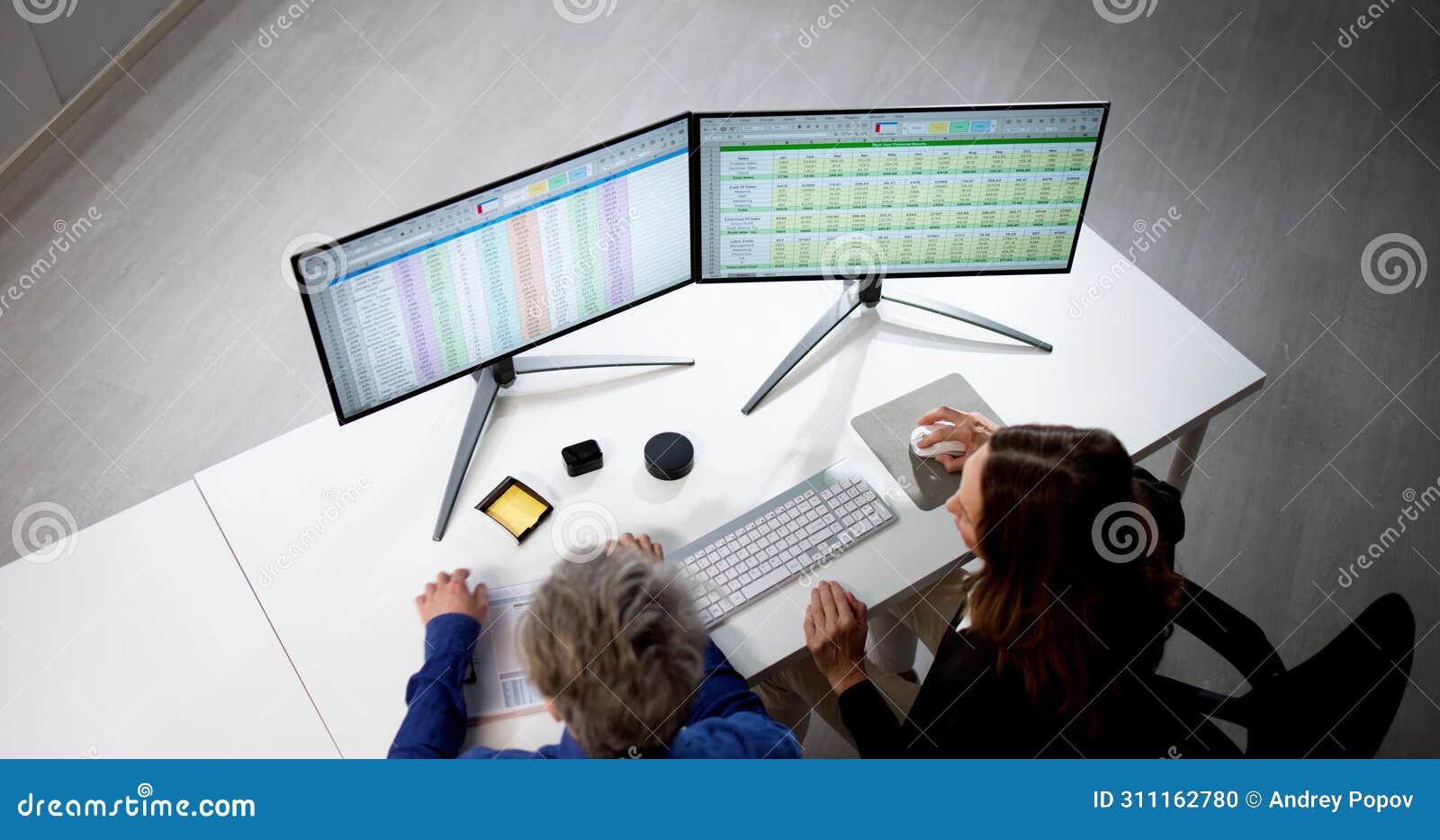Auditor Employees and Data Analyst Stock Photo - Image of data, desktop ...