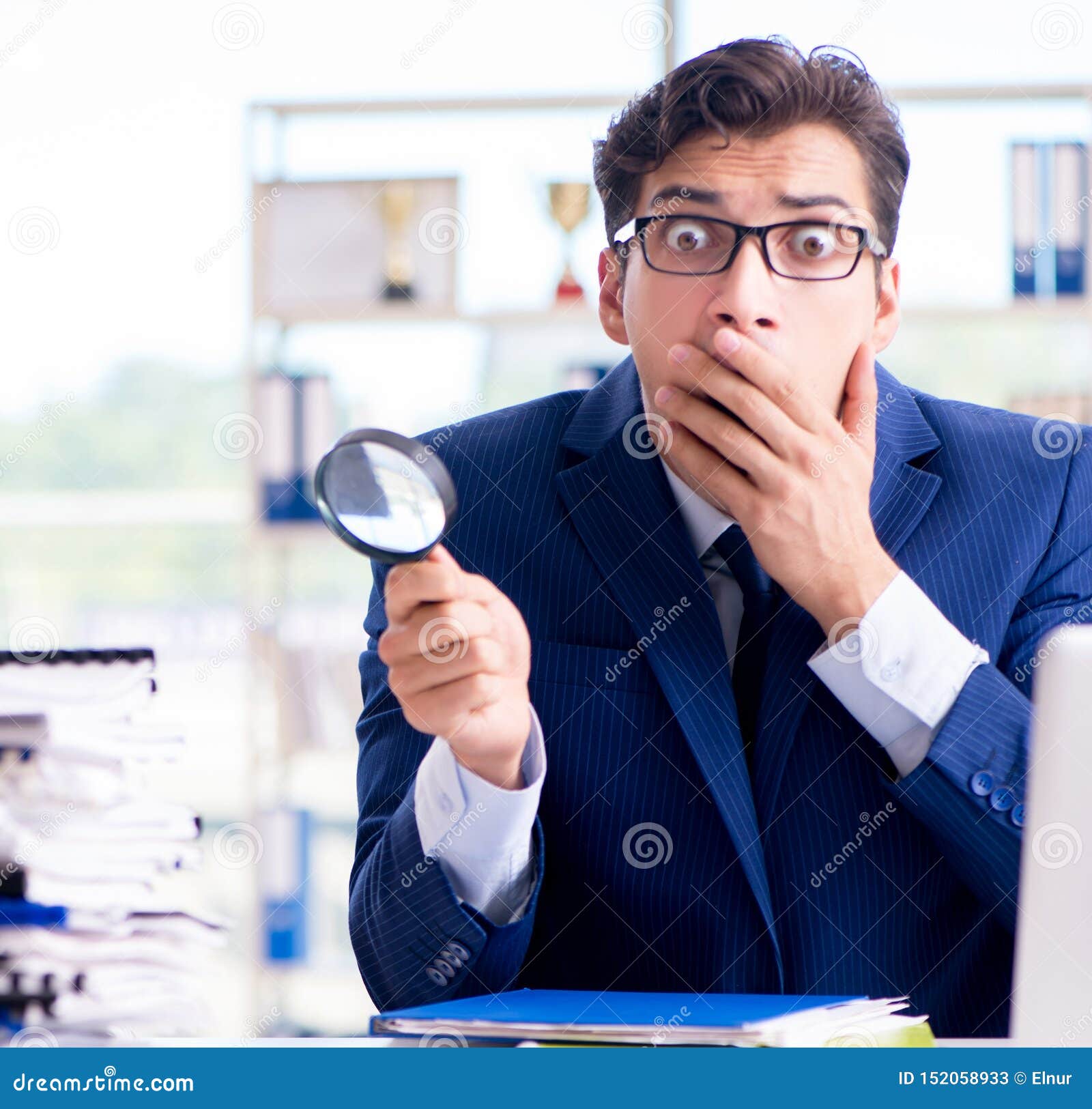 Auditor Looking for Errors in the Financial Statements Stock Image ...