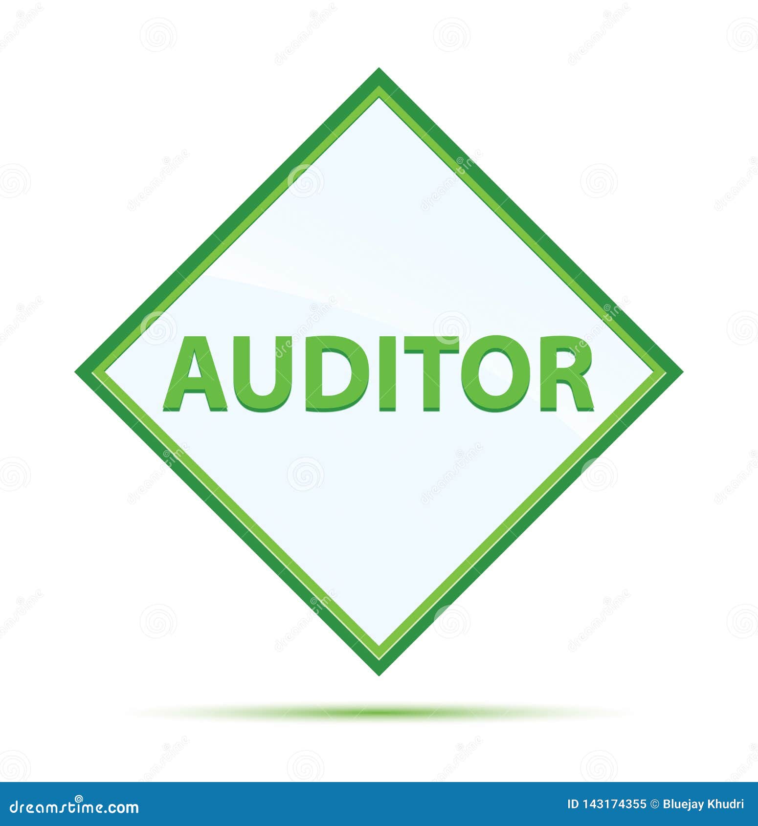 Auditor Modern Abstract Green Diamond Button Stock Illustration ...