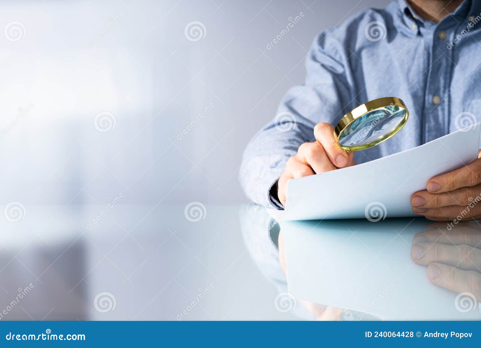 Auditor Using Magnifying Glass for Audit Stock Photo - Image of audit ...