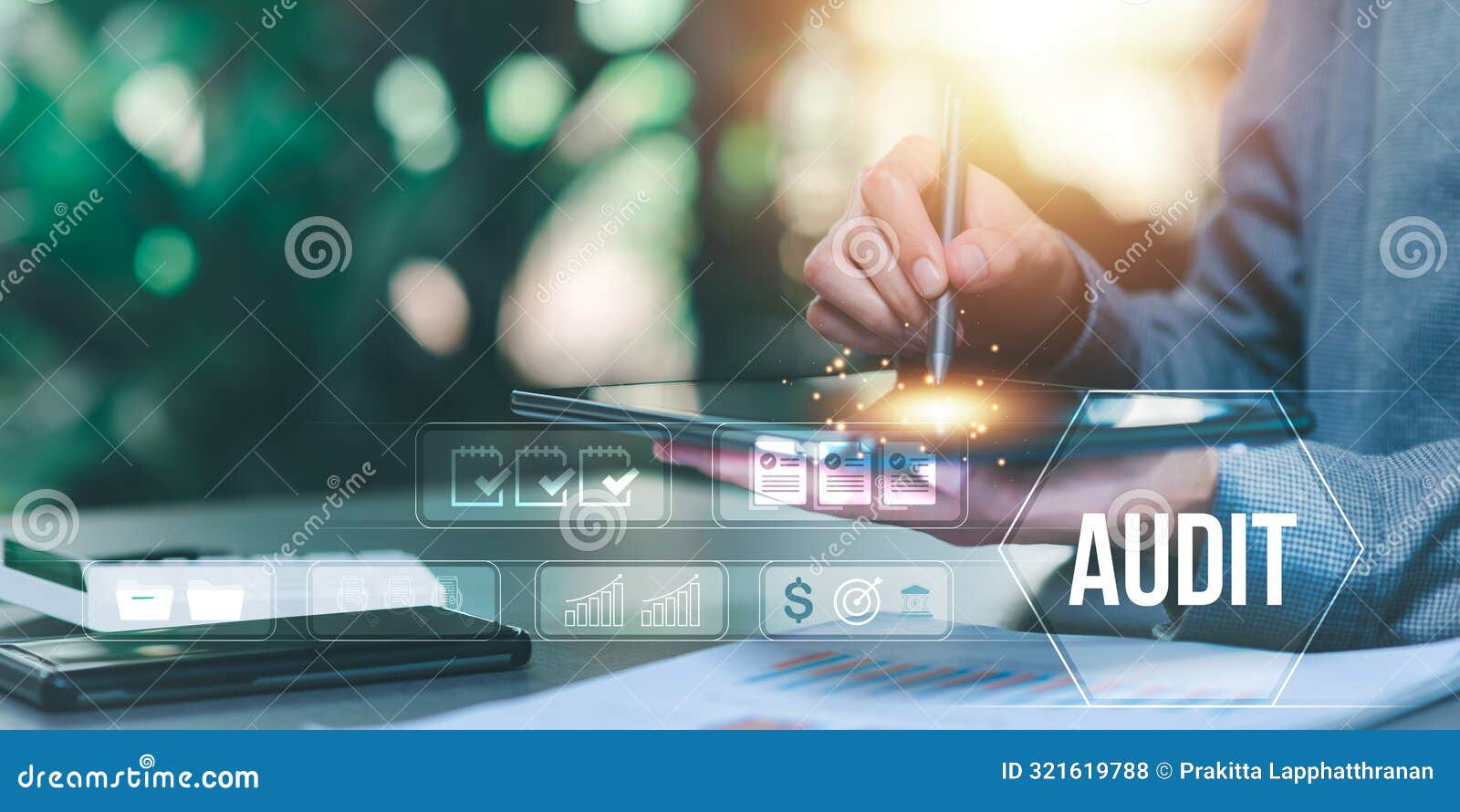 Auditor Worker Working with Document Folder ,Management of Important Document Storage of ...