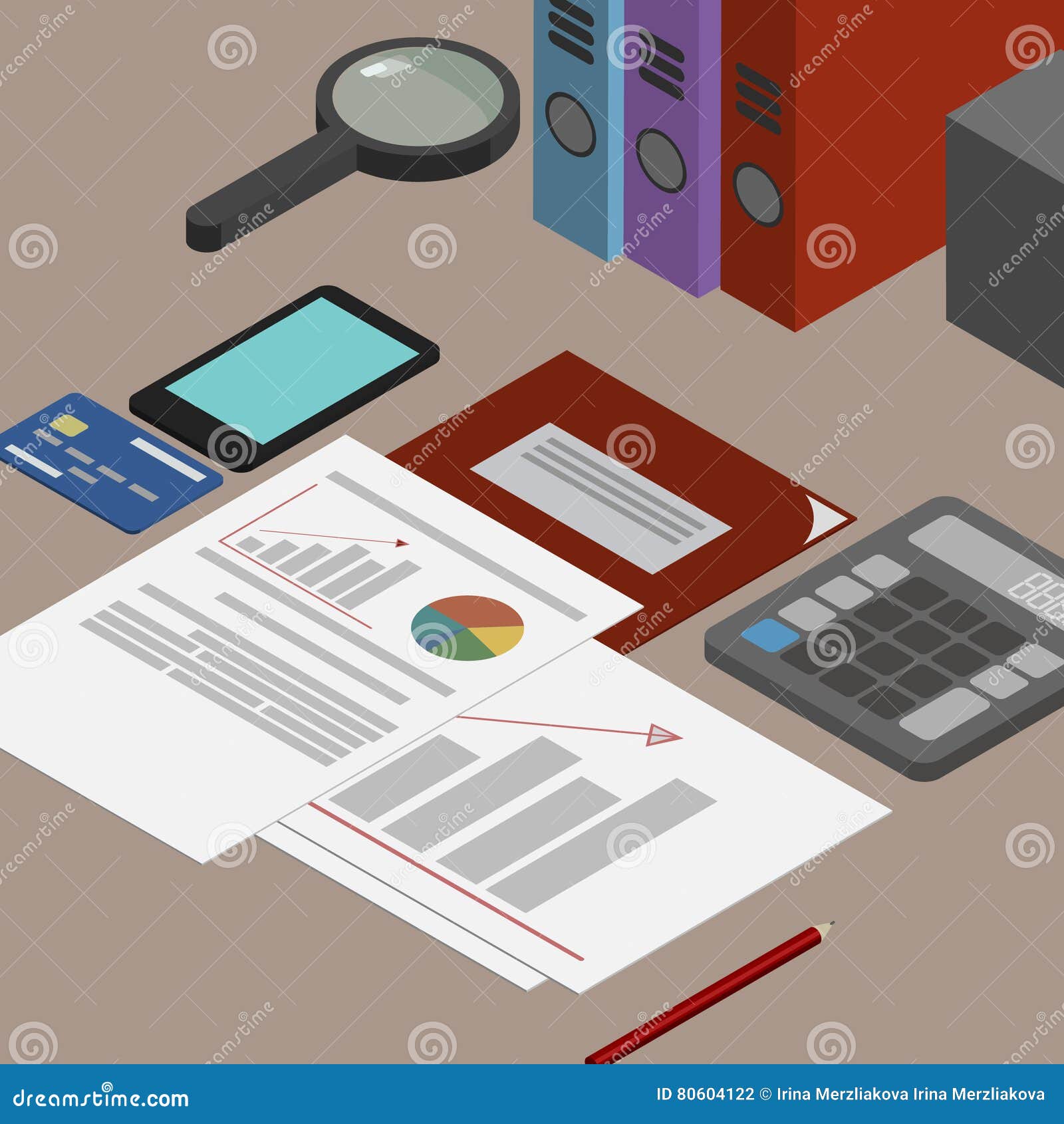 Accounting Documents Piles. Unorganized Office Work Concept. Man ...