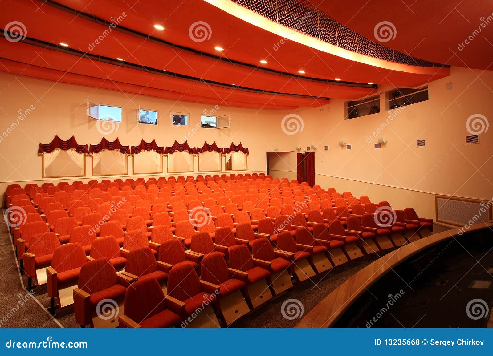 Auditorium stock photo. Image of solitude, performance - 13235668
