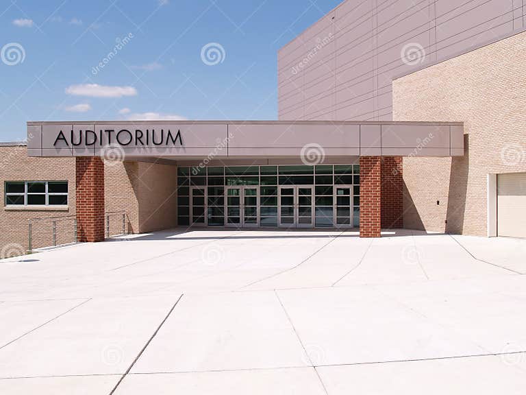 Auditorium entrance stock image. Image of education, public - 5086935