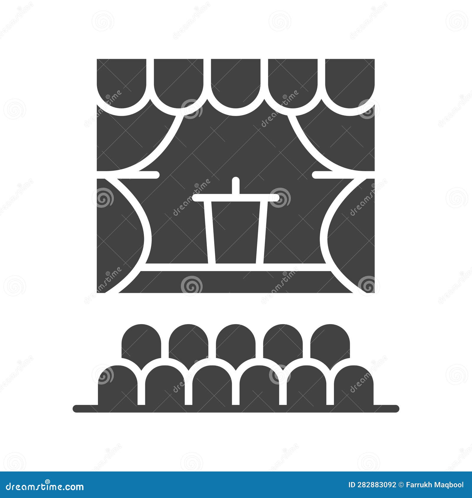 Auditorium Icon Image. stock vector. Illustration of multimedia - 282883092