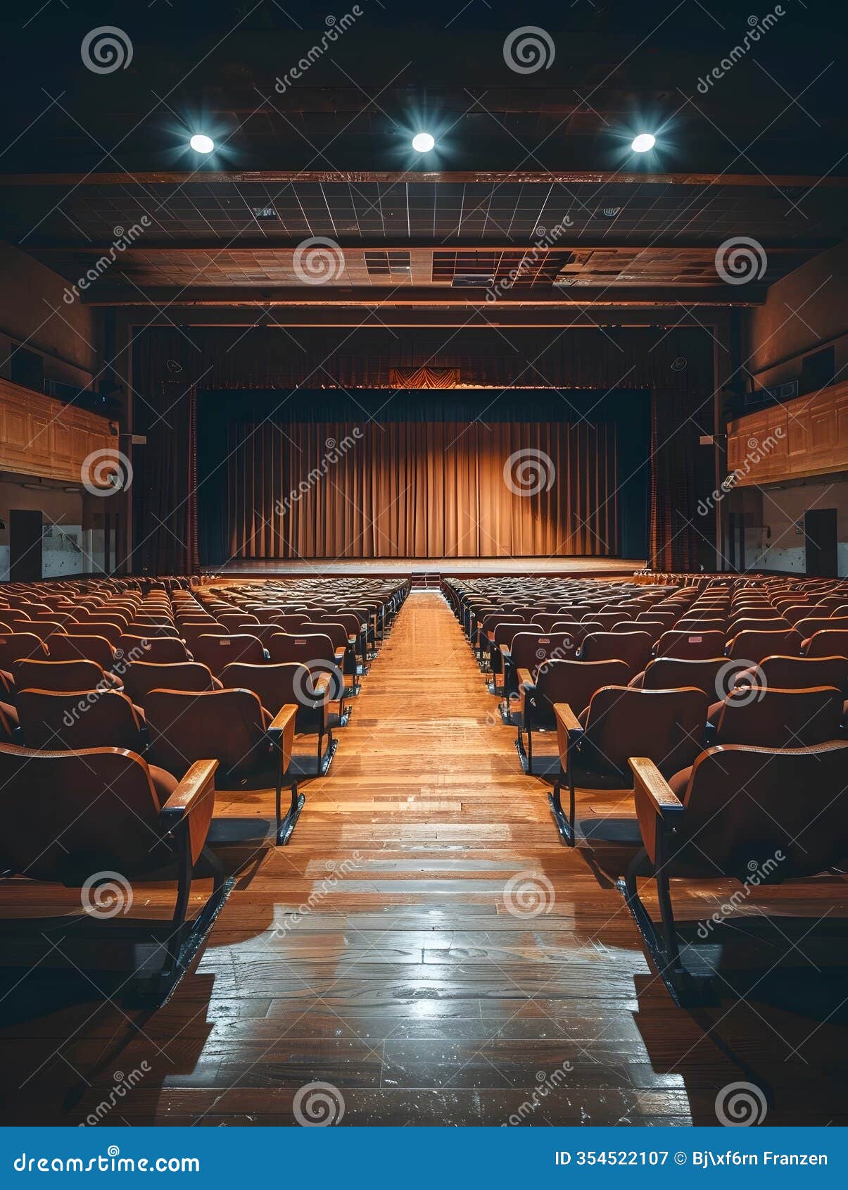 Auditorium Performance Stage Theater Conference Room Stock Illustration ...