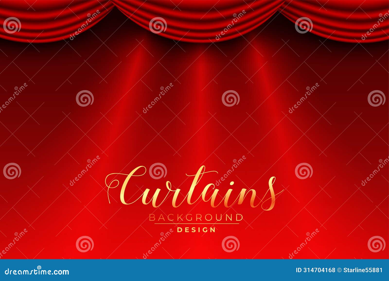 Auditorium Stage Curtain Banner with Spot Light Effect Stock Vector ...