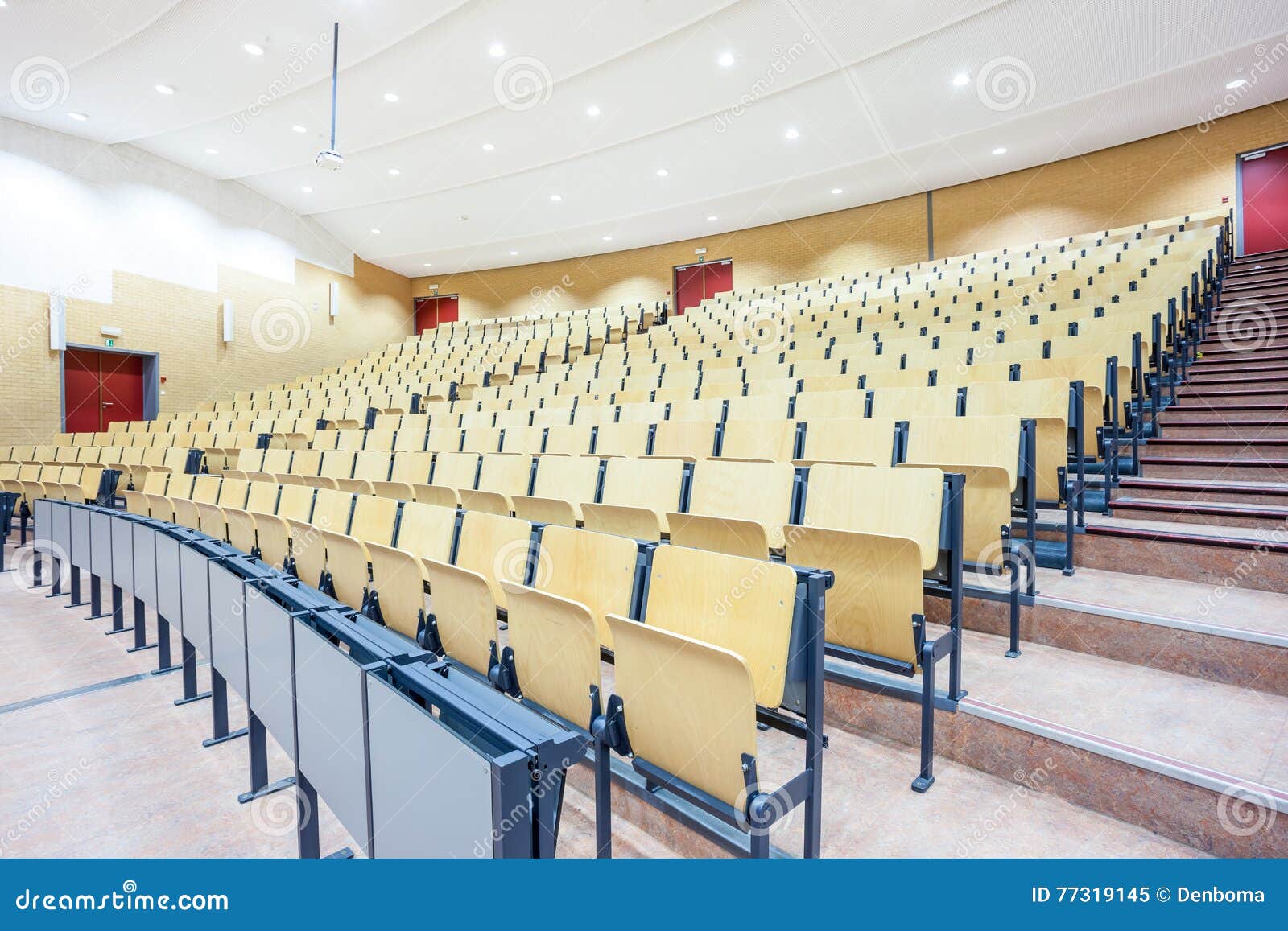 Auditorium with stairs stock image. Image of education - 77319145