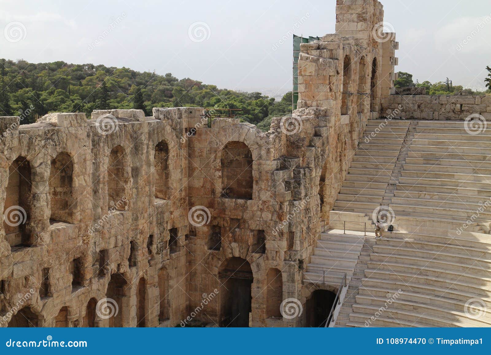 Auditorium of Theatre Odeon of Herodes Atticus, Athens Editorial Image ...