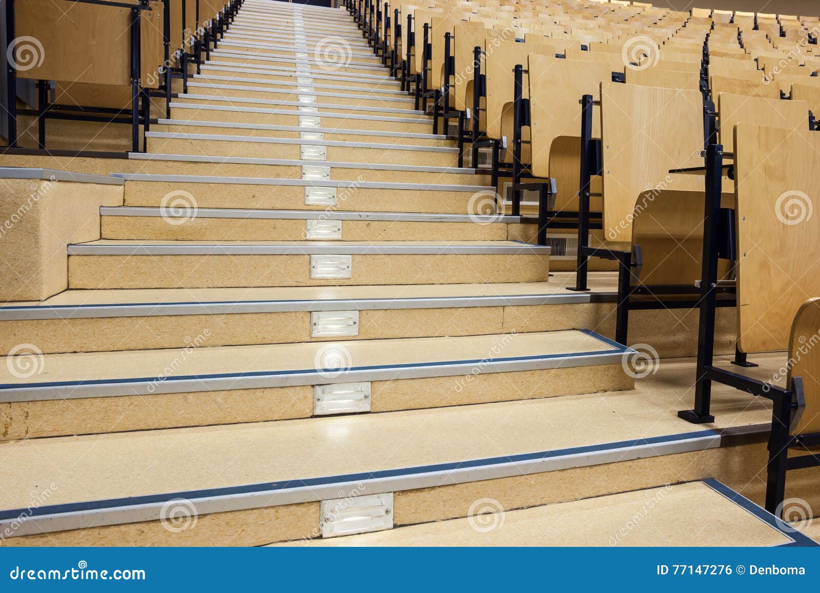 Auditorium whit stairs stock photo. Image of color, blank - 77147276