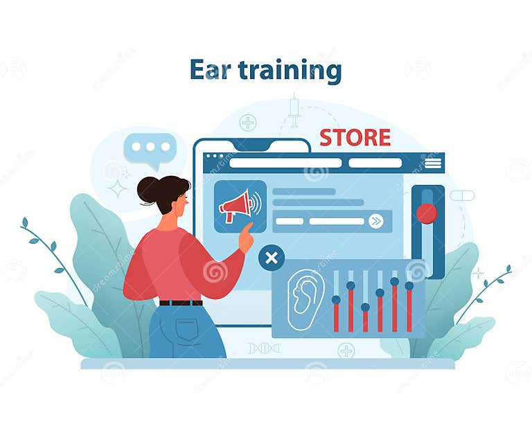 Auditory Training Program. a Vector Illustration Presenting an ...