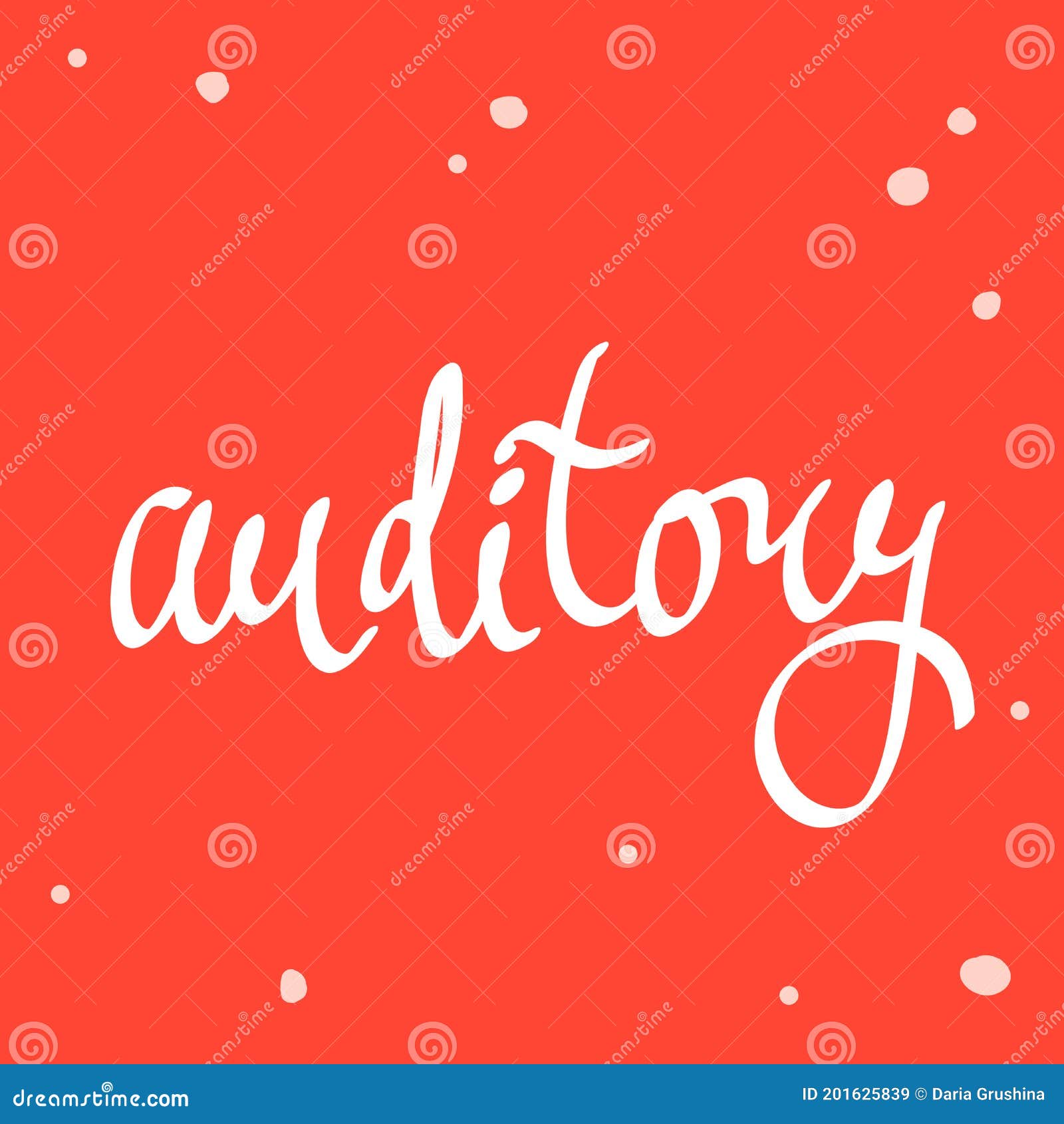 Auditory. Vector Design Illustration. Video Logo Sticker. Banner ...