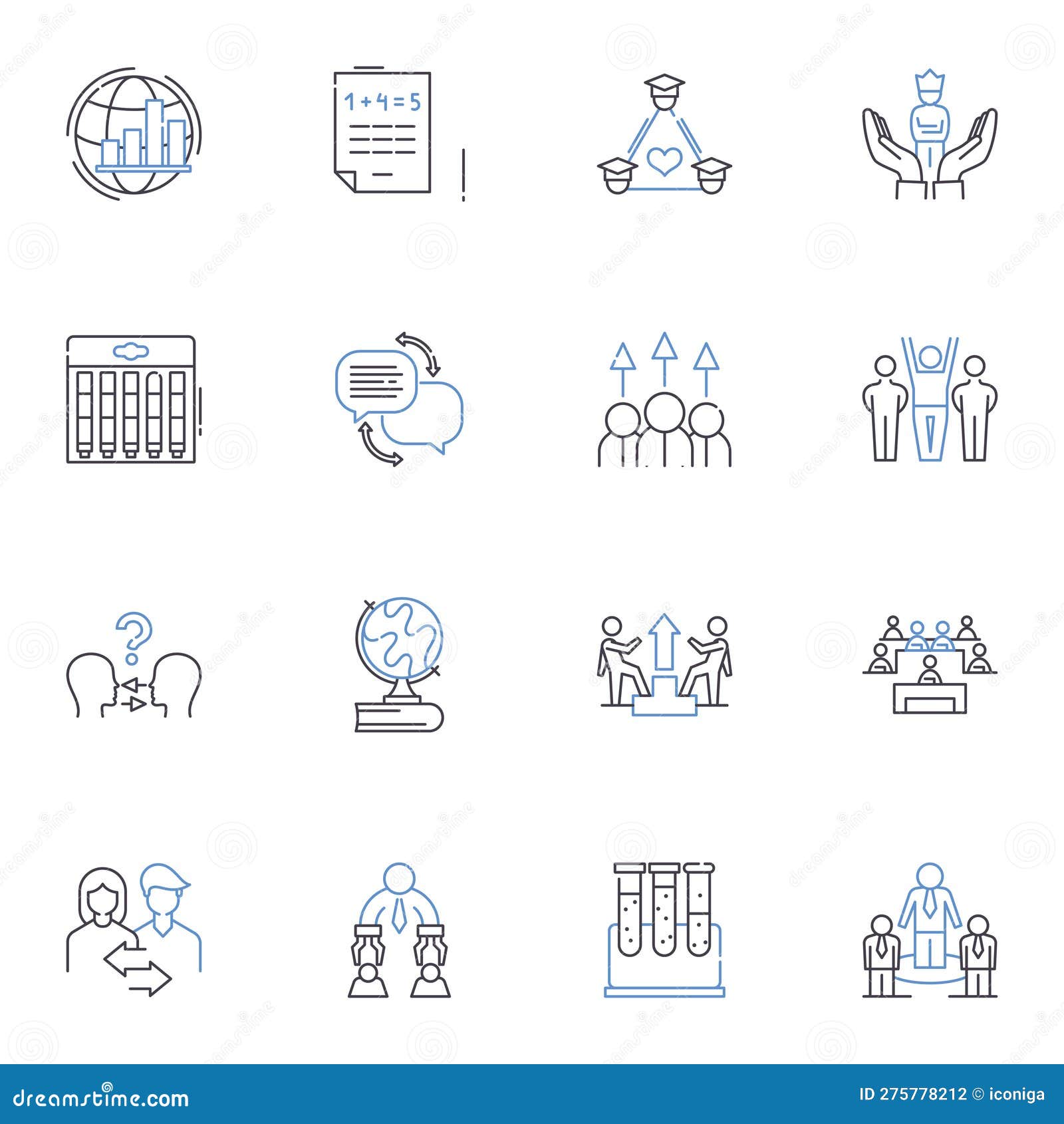 Audits and Analyses Line Icons Collection. Assessment, Optimization ...