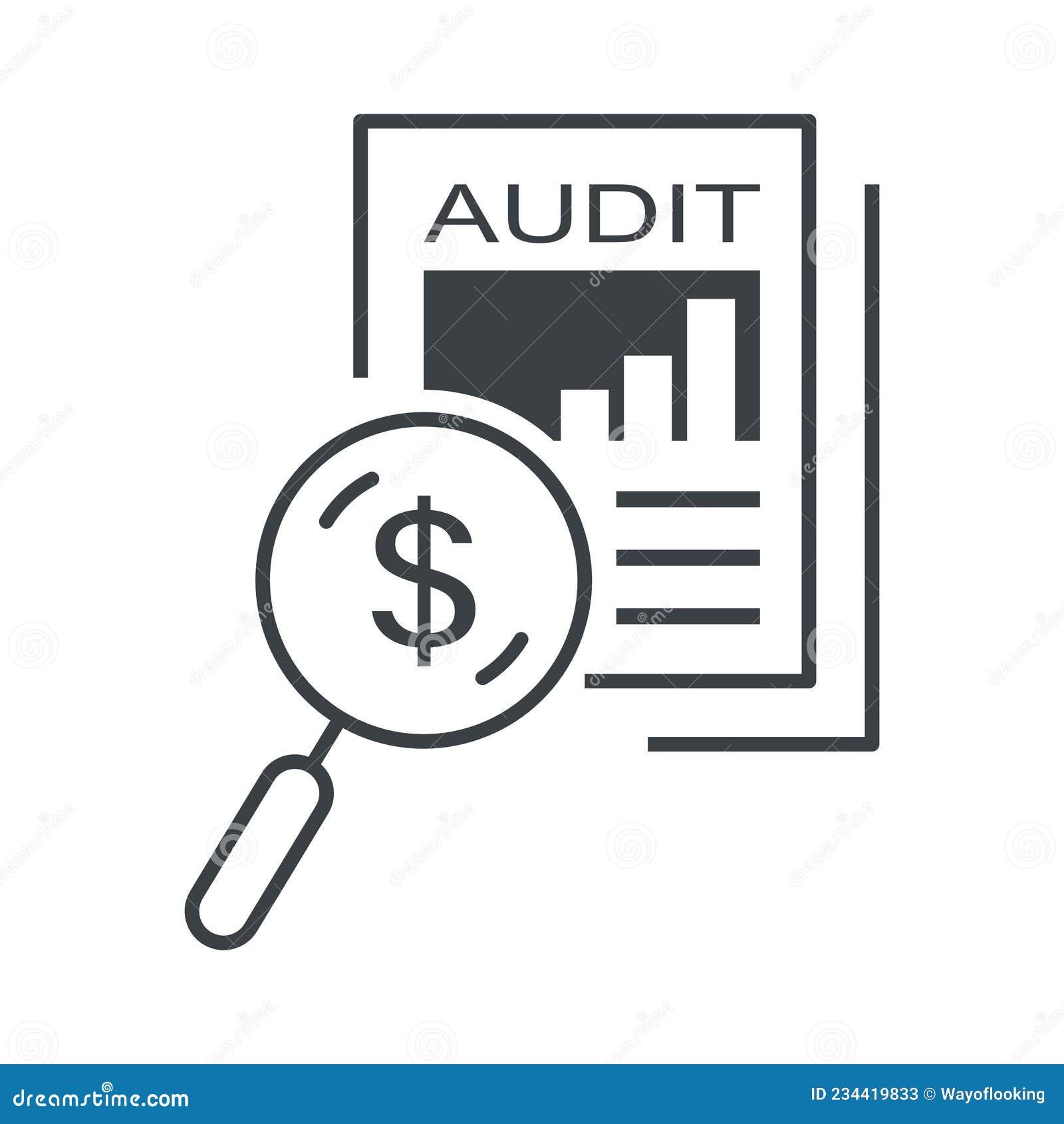Audit Icon with US Dollar Sign. Audit, Accounting, Financial Analysis ...