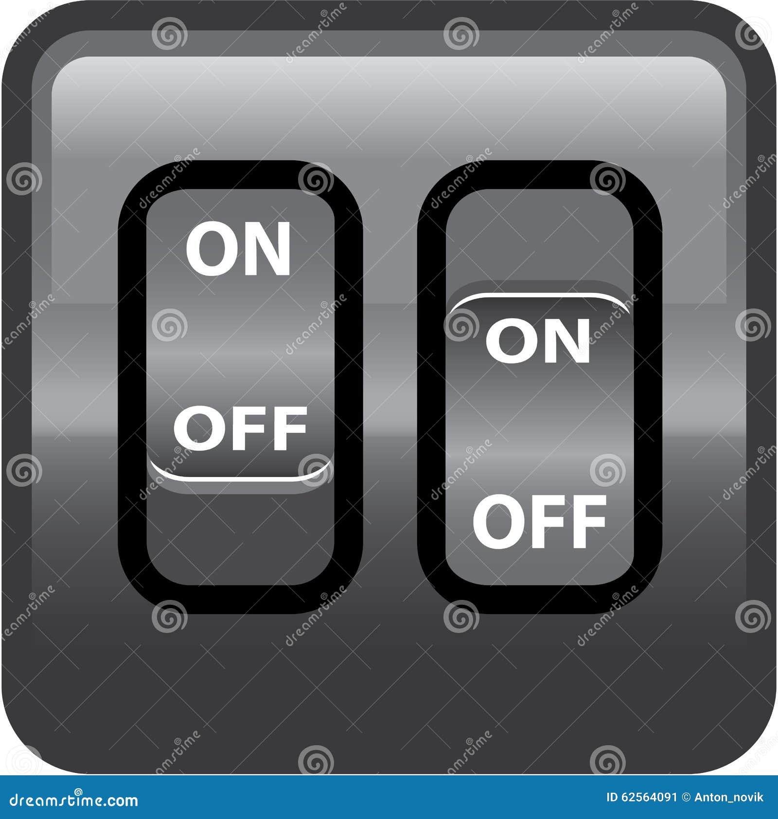 Auf Aus-Schalter-Vektorplastik Vektor Abbildung - Illustration von ...