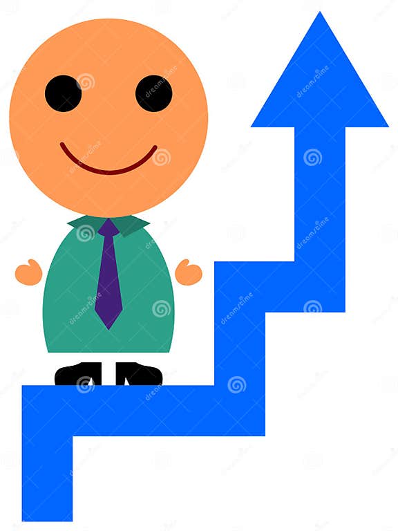 Auf einem Pfeil stock abbildung. Illustration von anstieg - 42661039