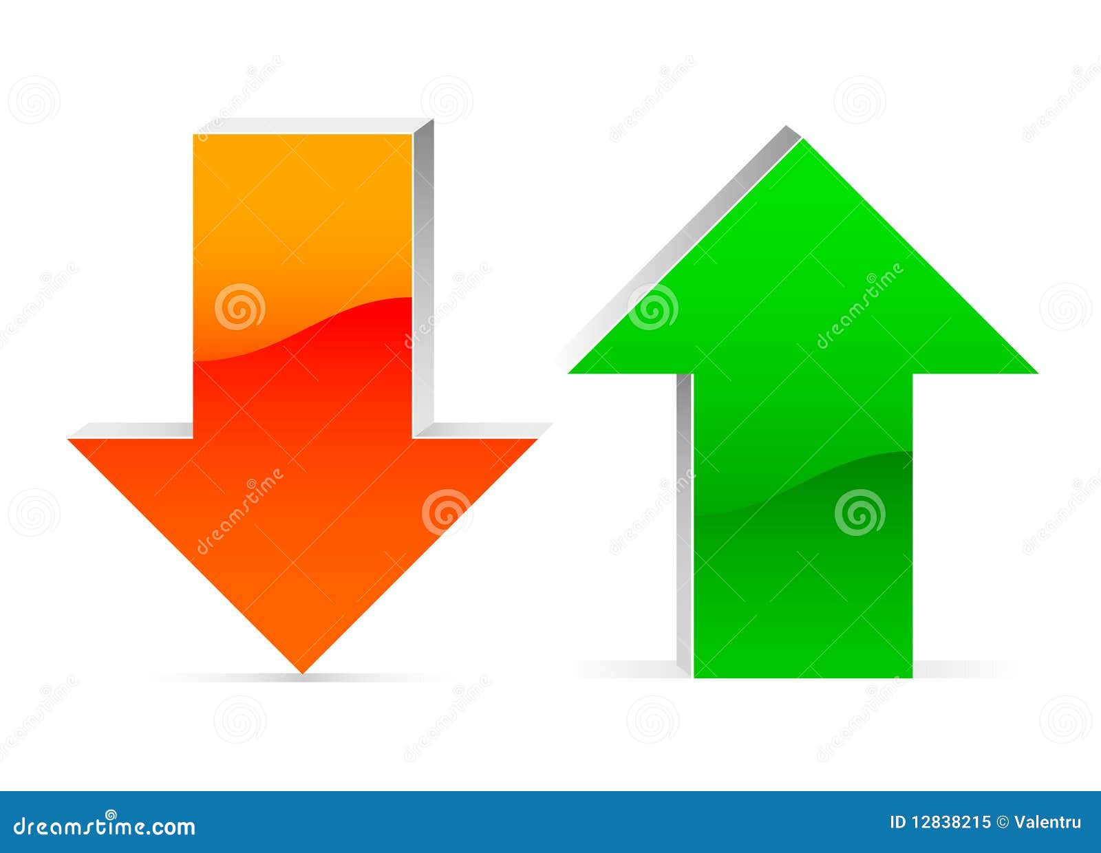 Auf und ab Pfeil vektor abbildung. Illustration von grau - 12838215