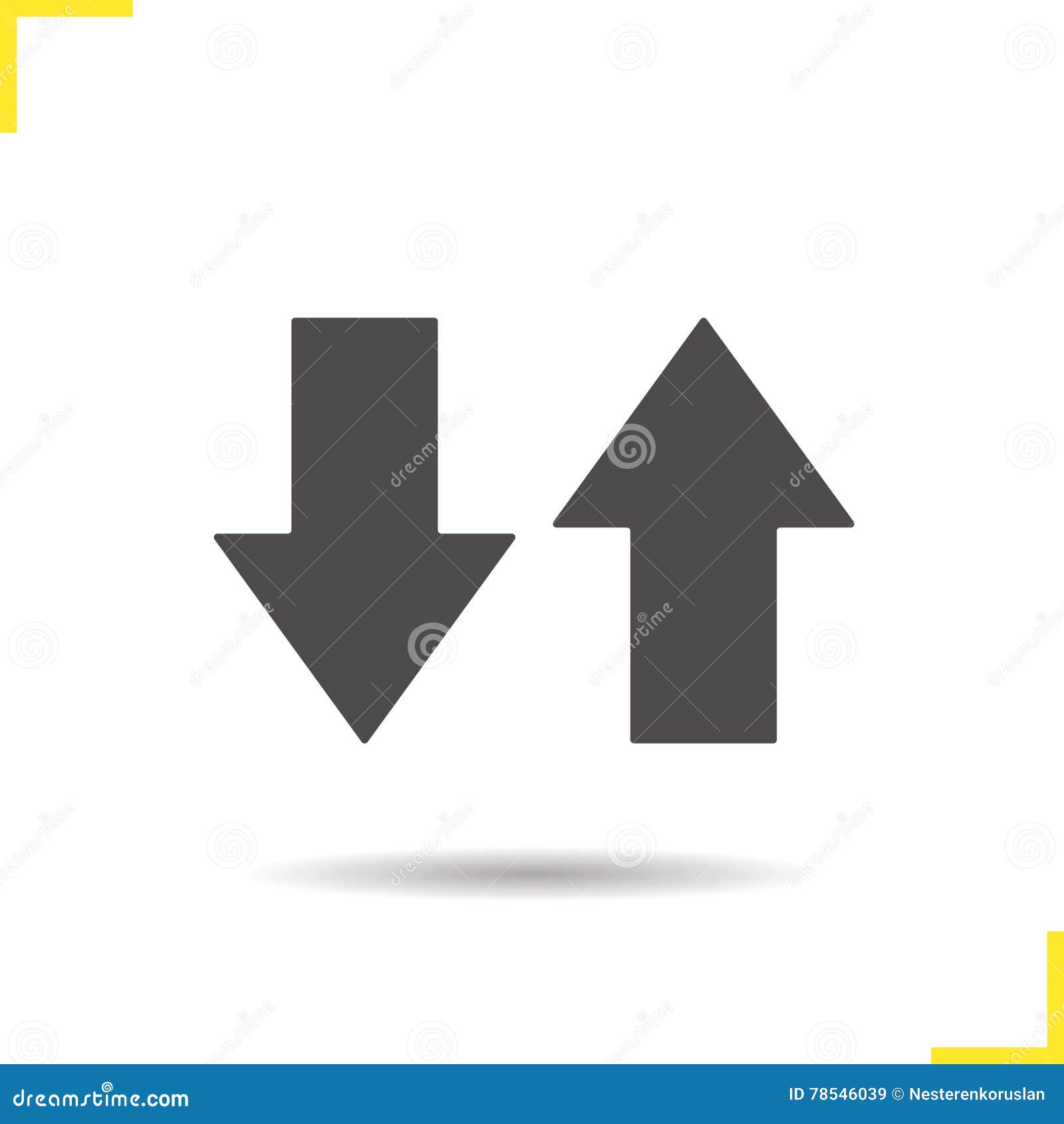 Auf und ab Pfeilikone vektor abbildung. Illustration von einkommen ...