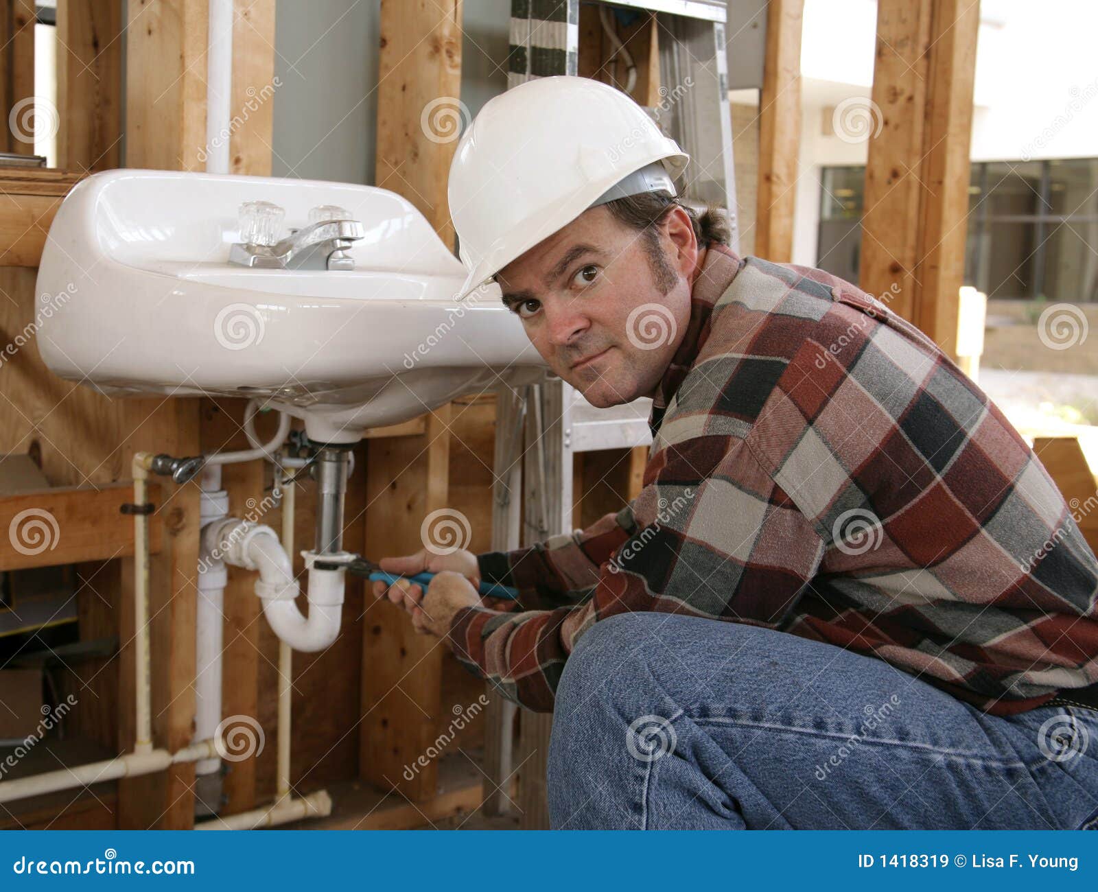 Aufbau-Klempner-Funktion stockbild. Bild von besetzung - 1418319