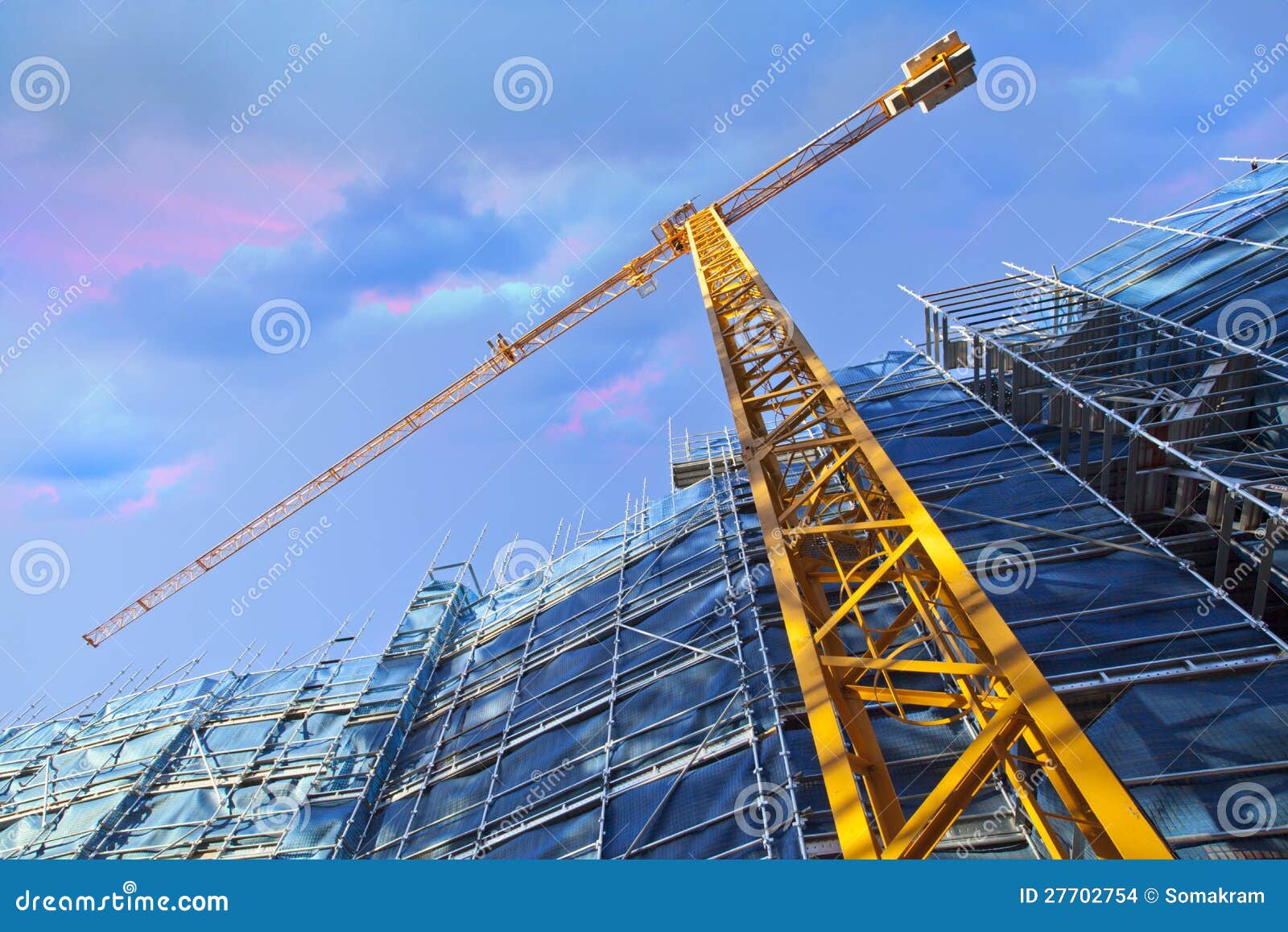 Aufbau-Kran stockfoto. Bild von gestell, maschine, maschinerie - 27702754