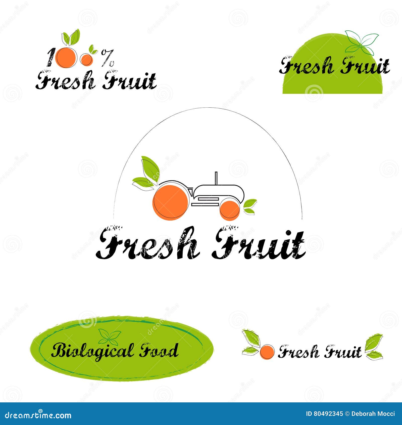 Aufkleber Logos Der Frischen Frucht Vektor Abbildung - Illustration von ...