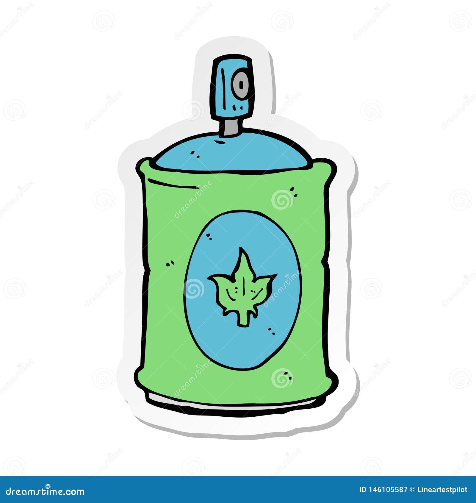 Aufkleber Mit Einem Cartoon-Duftspray Vektor Abbildung - Illustration ...