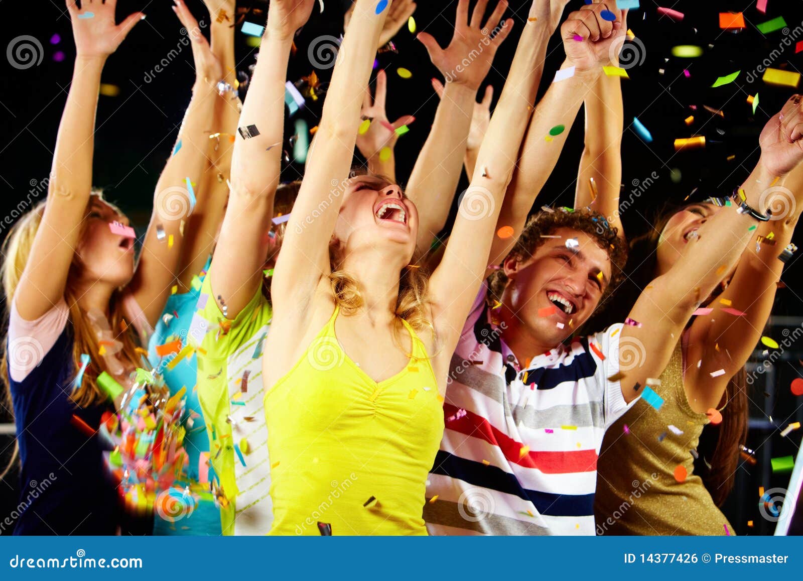 Aufregung stockfoto. Bild von mädchen, feiertag, klumpen - 14377426