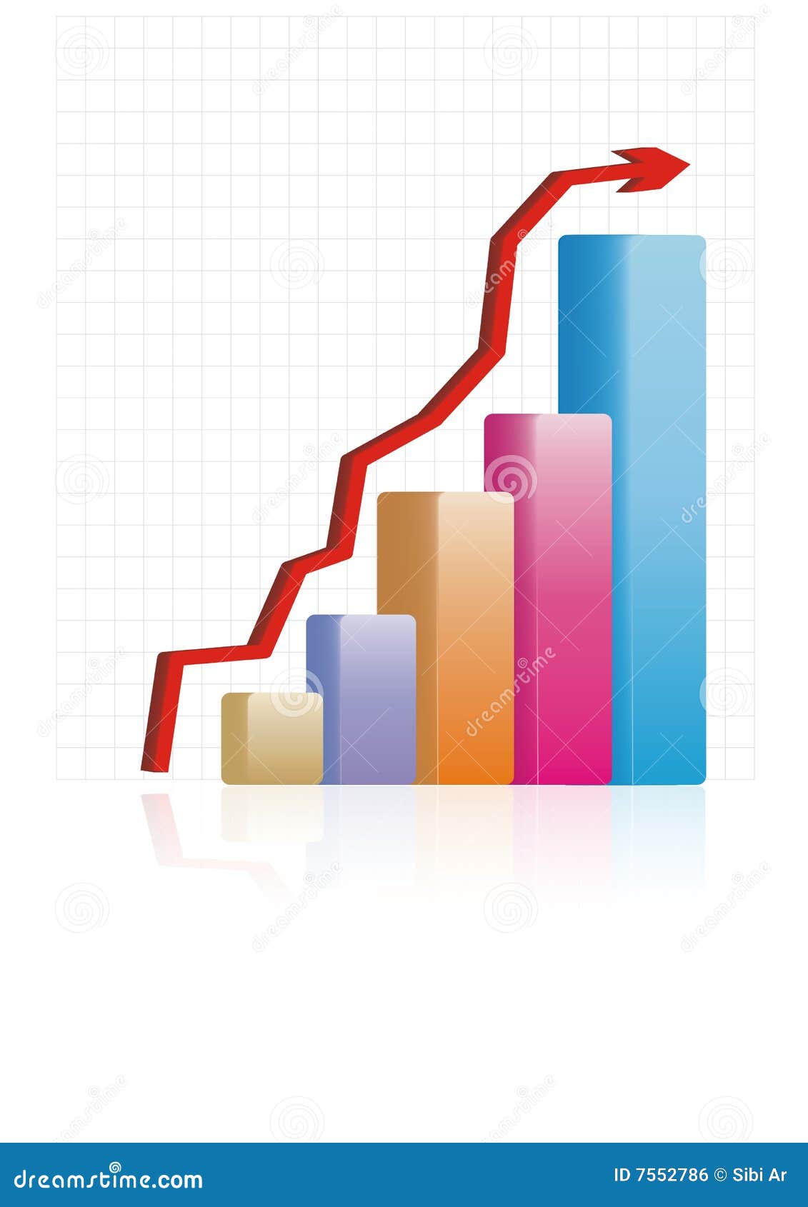 Aufwärts Tendenz Auf Diagramm Vektor Abbildung - Illustration von ...