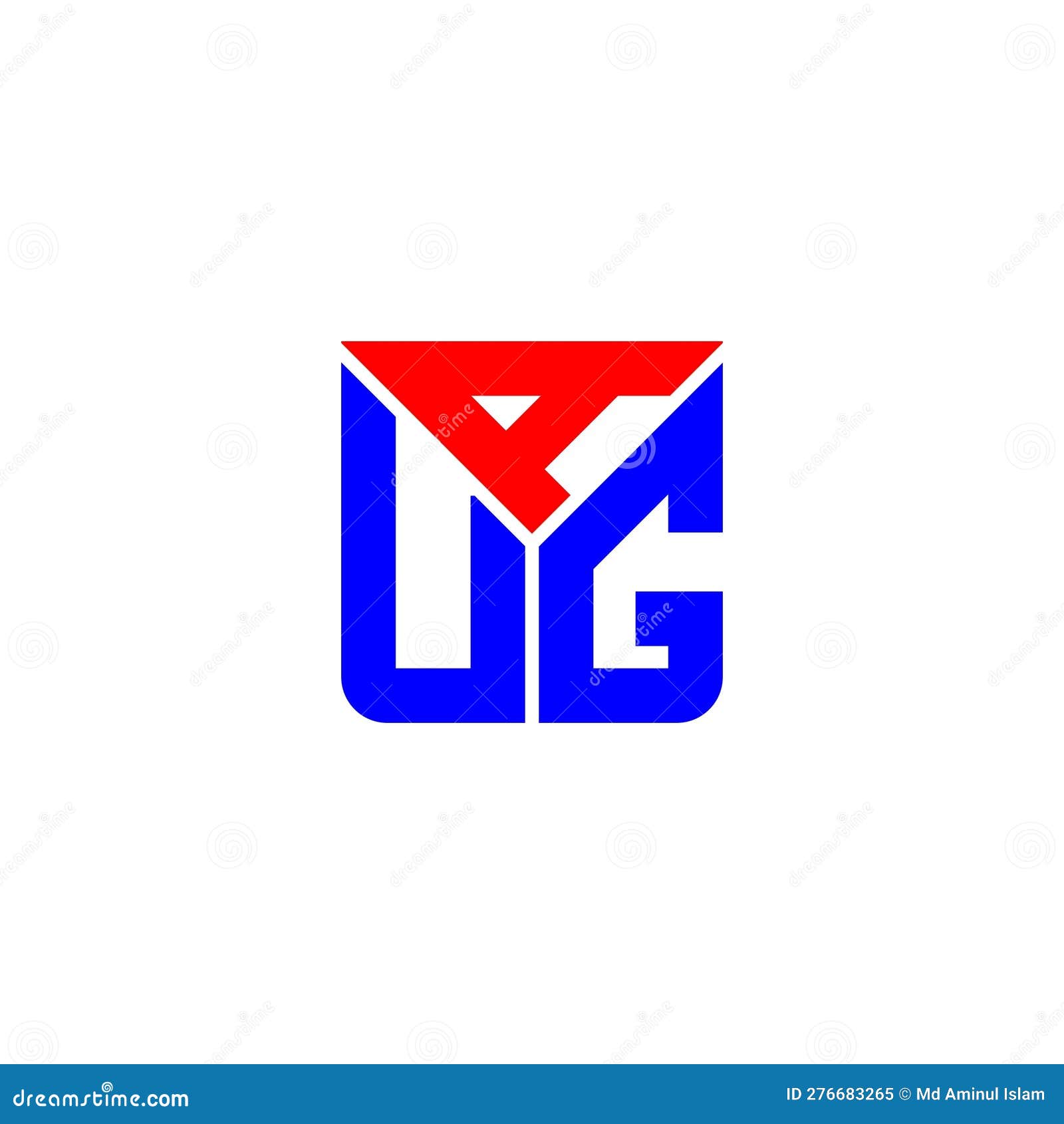 AUG Letter Logo Creative Design with Vector Graphic, Stock Vector ...