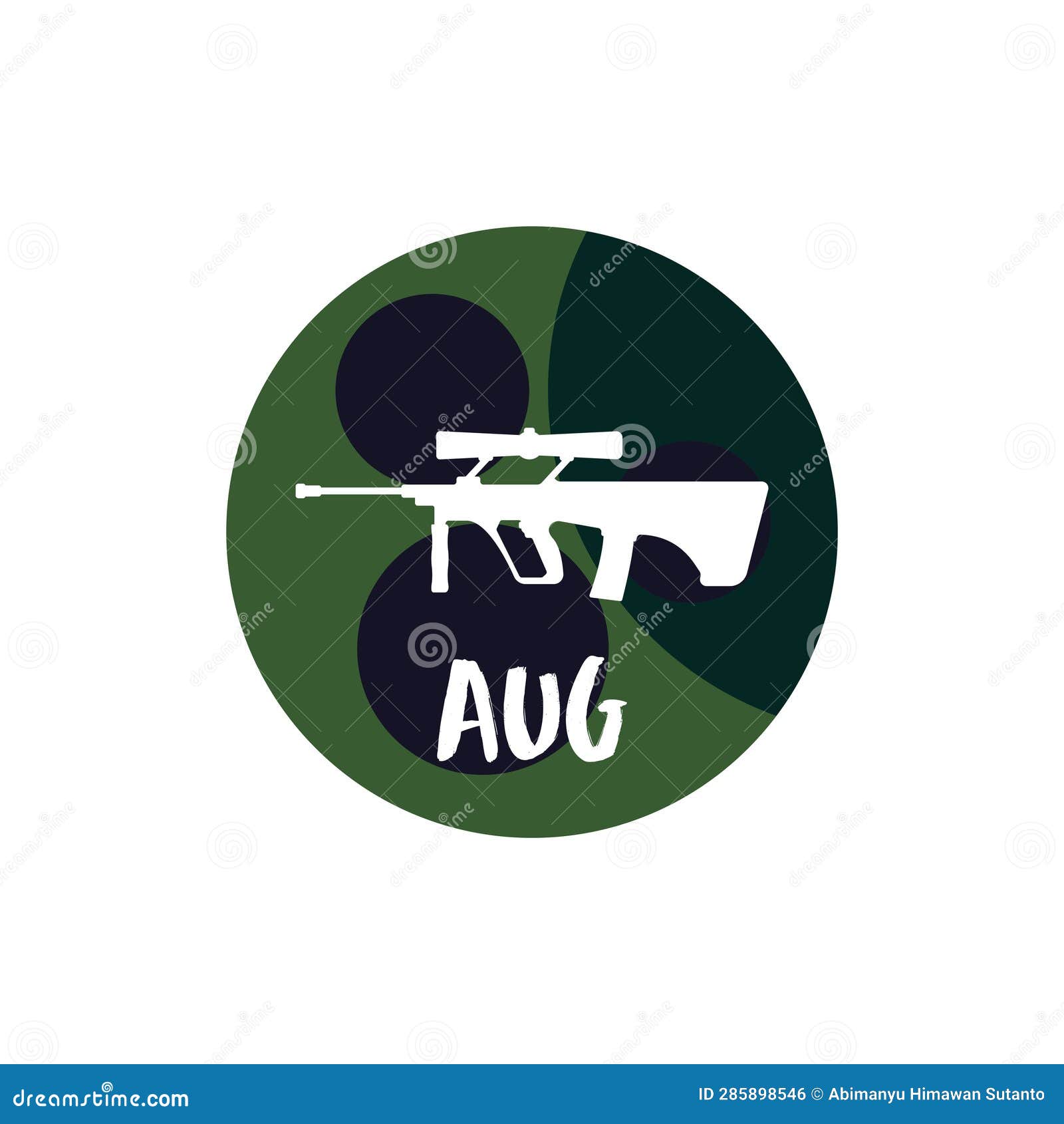 AUG weapon icon vector stock vector. Illustration of arms - 285898546