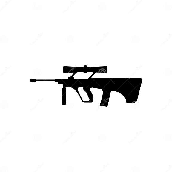 AUG weapon icon vector stock vector. Illustration of military - 285898536