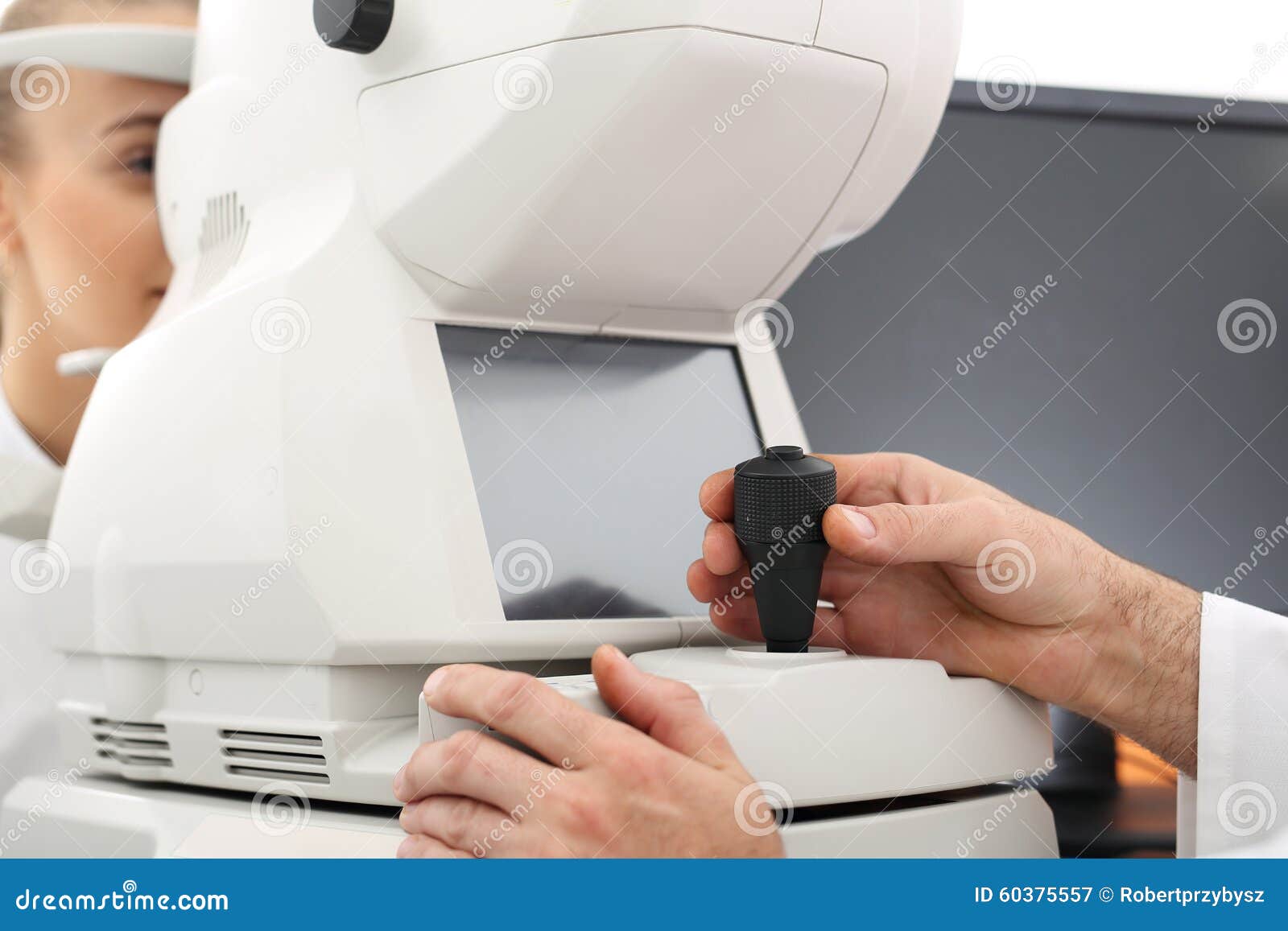 Augenarzt, Sehtestcomputer stockbild. Bild von doktor - 60375557
