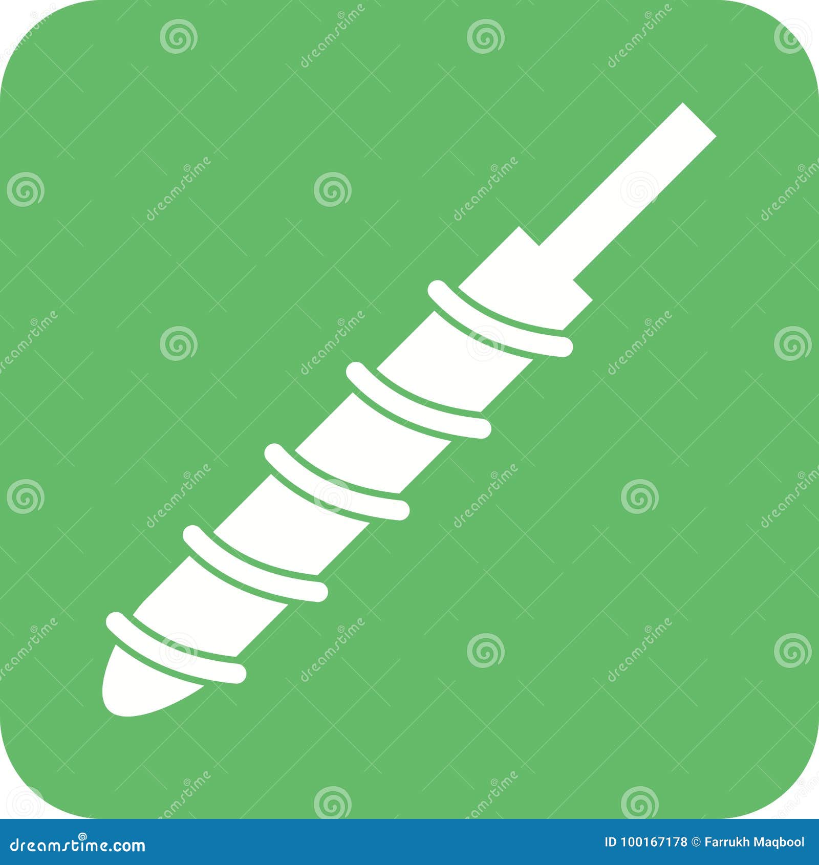 Auger Bit stock vector. Illustration of work, machine - 100167178