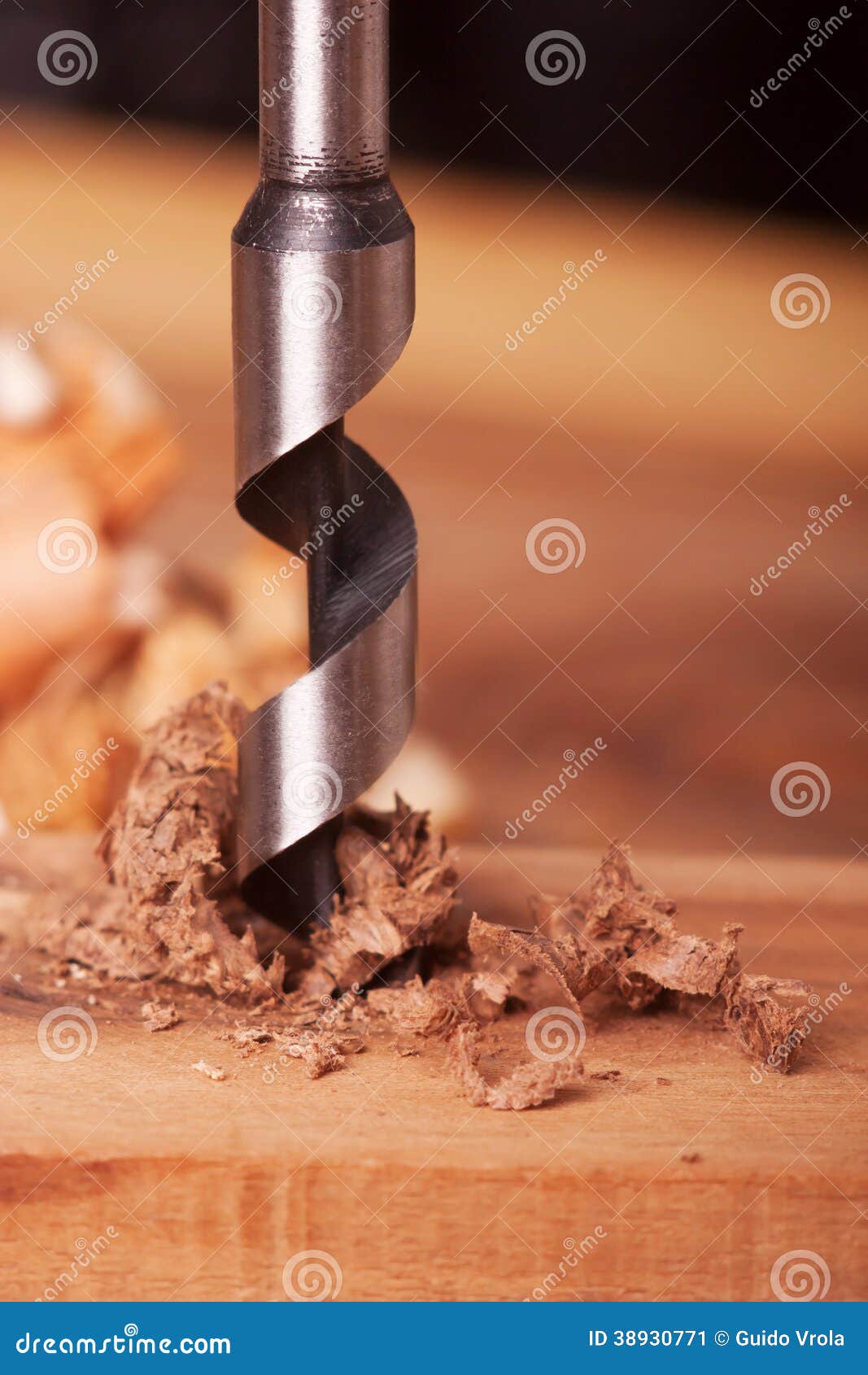 Auger bit drilling wood stock image. Image of industrial - 38930771