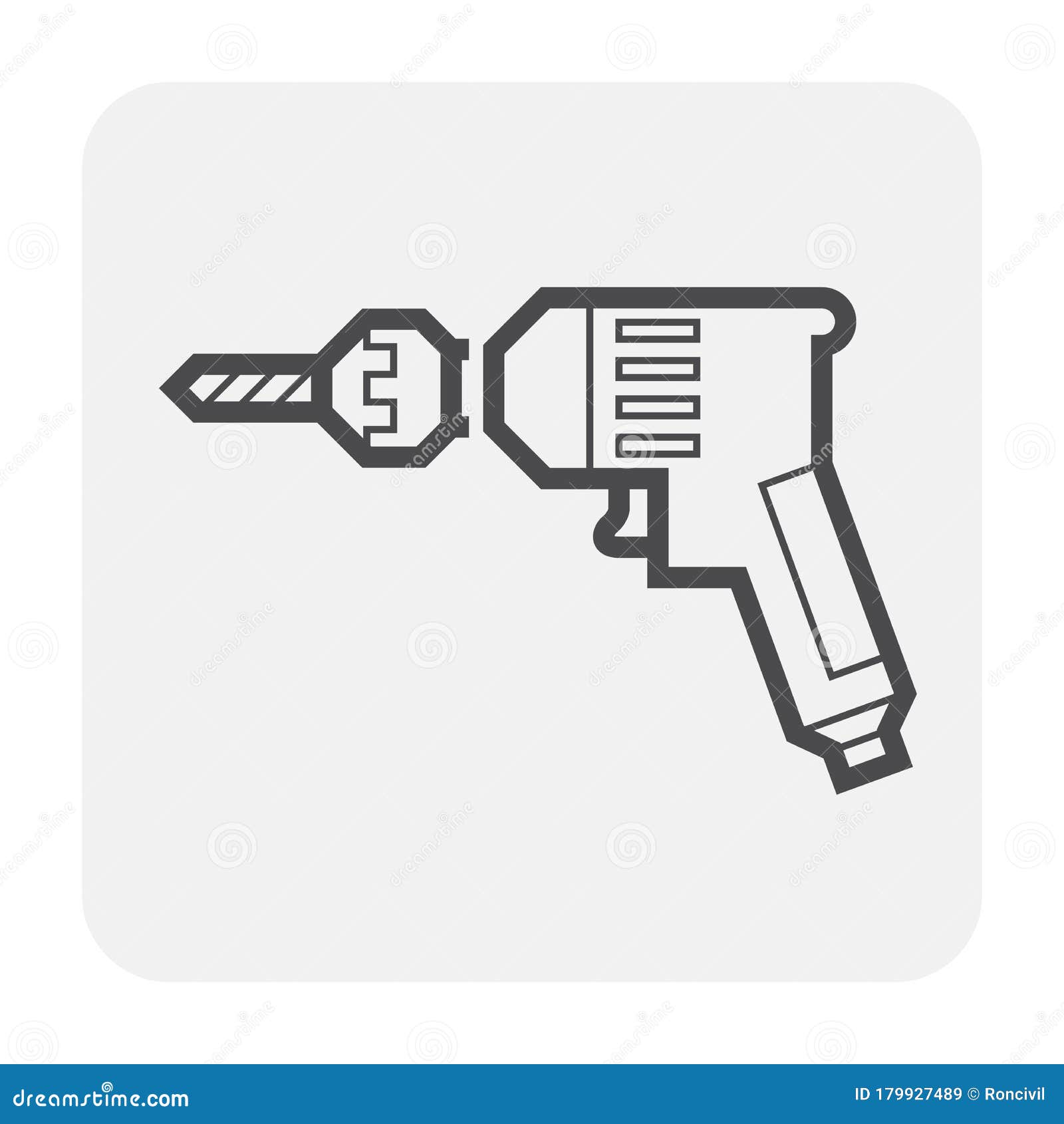 Auger drilling icon stock vector. Illustration of electrical - 179927489