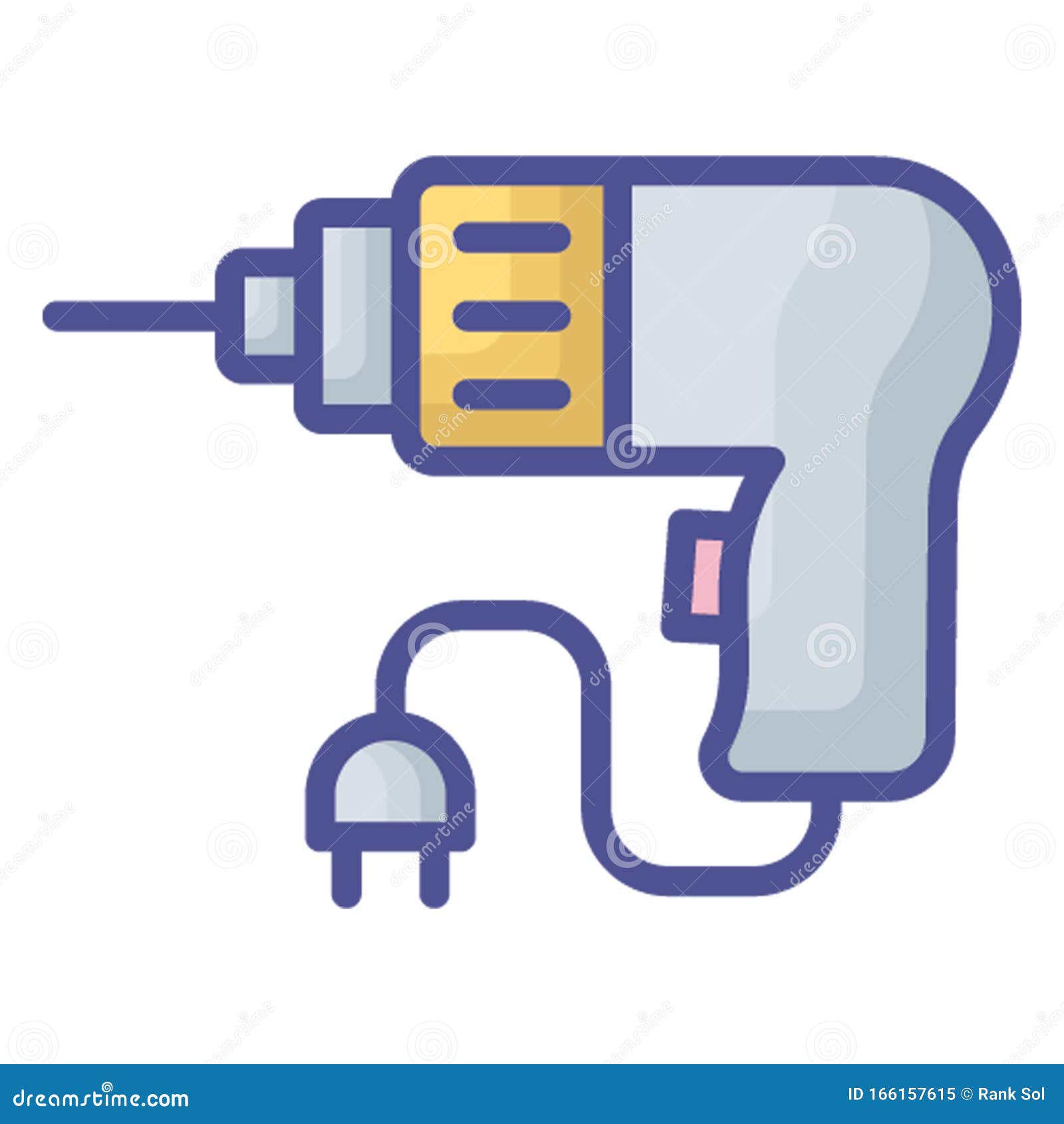 Auger Isolated Vector Icon Fully Editable Stock Vector - Illustration ...