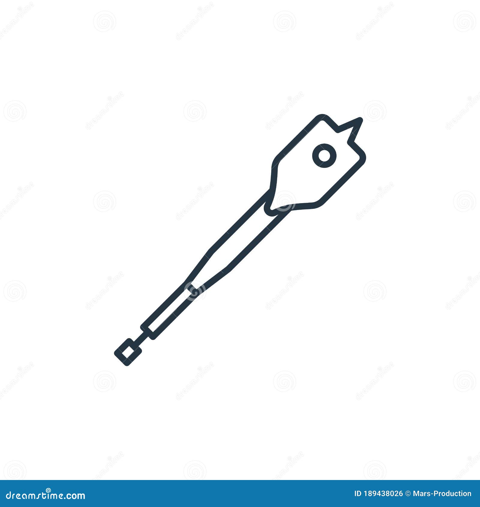 Auger Vector Icon Isolated On White Background. Outline, Thin Line ...