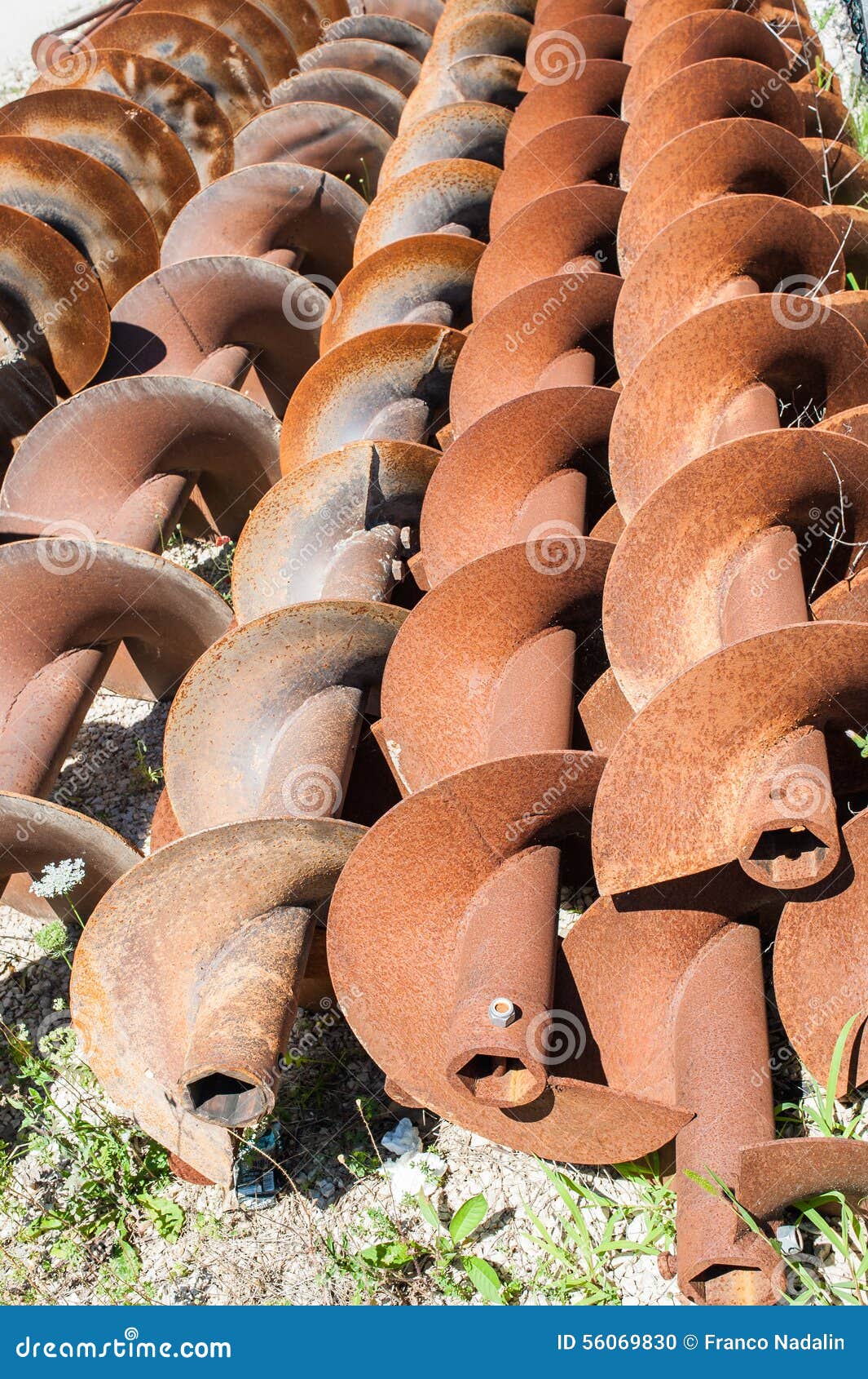 Augers For Drilling Geological Wells. Drill Augers Stock Image ...