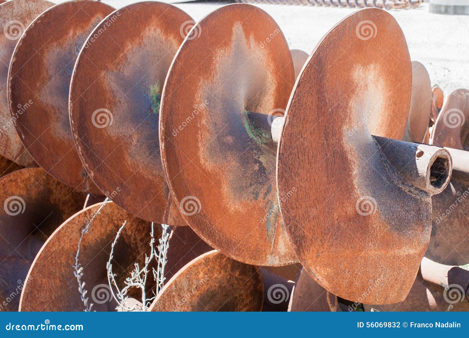 Augers For Drilling Geological Wells. Drill Augers Stock Image ...