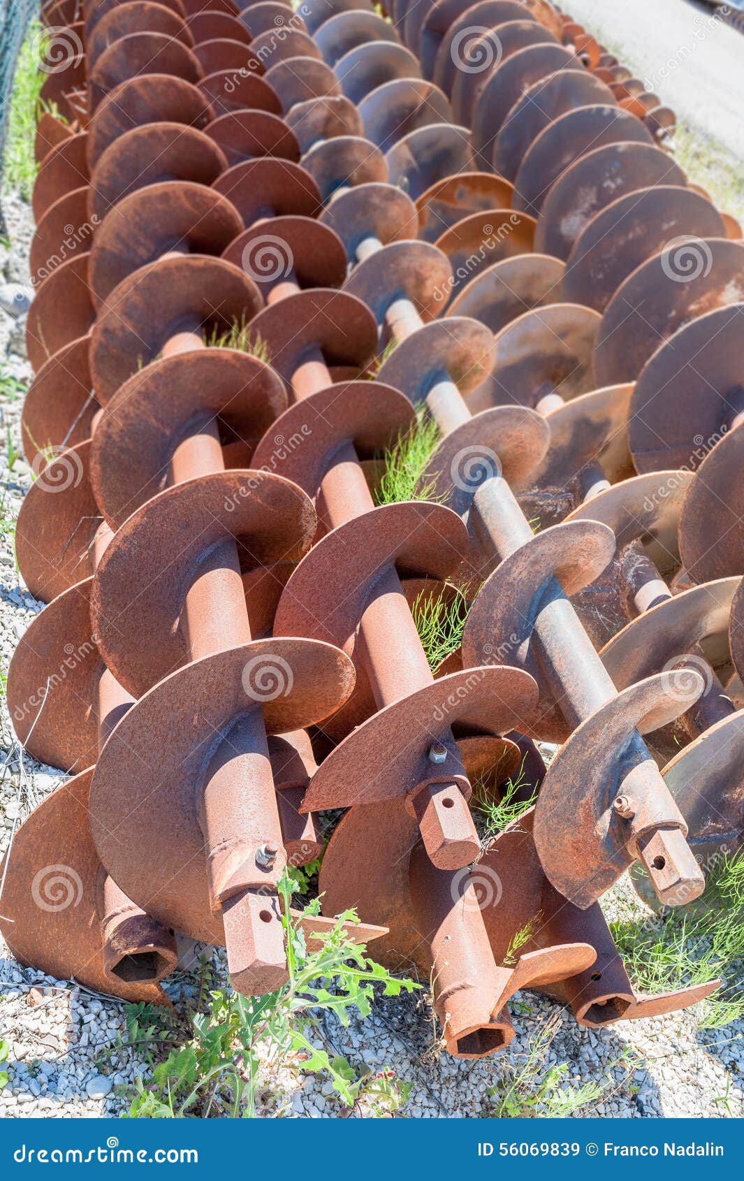Augers For Drilling Geological Wells. Drill Augers Stock Image ...