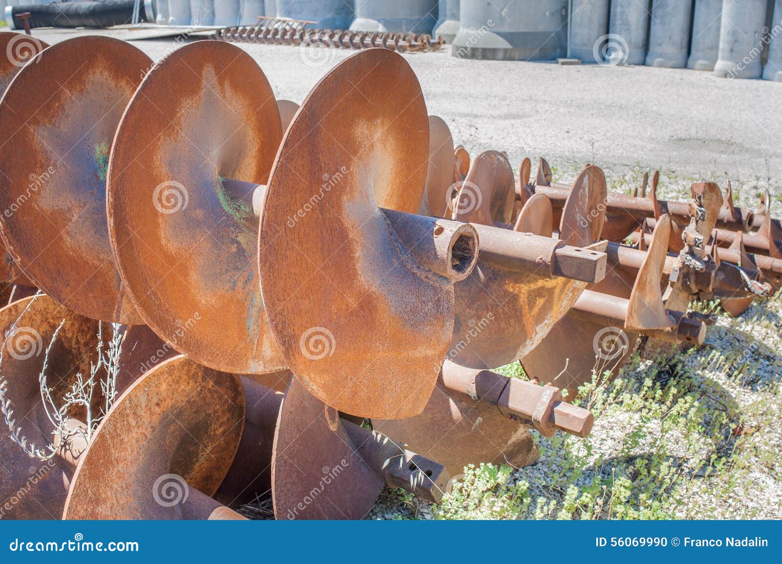 Augers For Drilling Geological Wells. Drill Augers Stock Image ...
