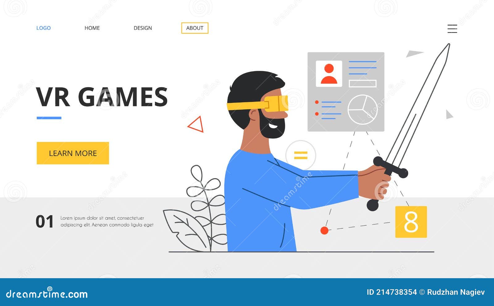 Augmented Reality Abstract Concept Stock Vector - Illustration of glow ...