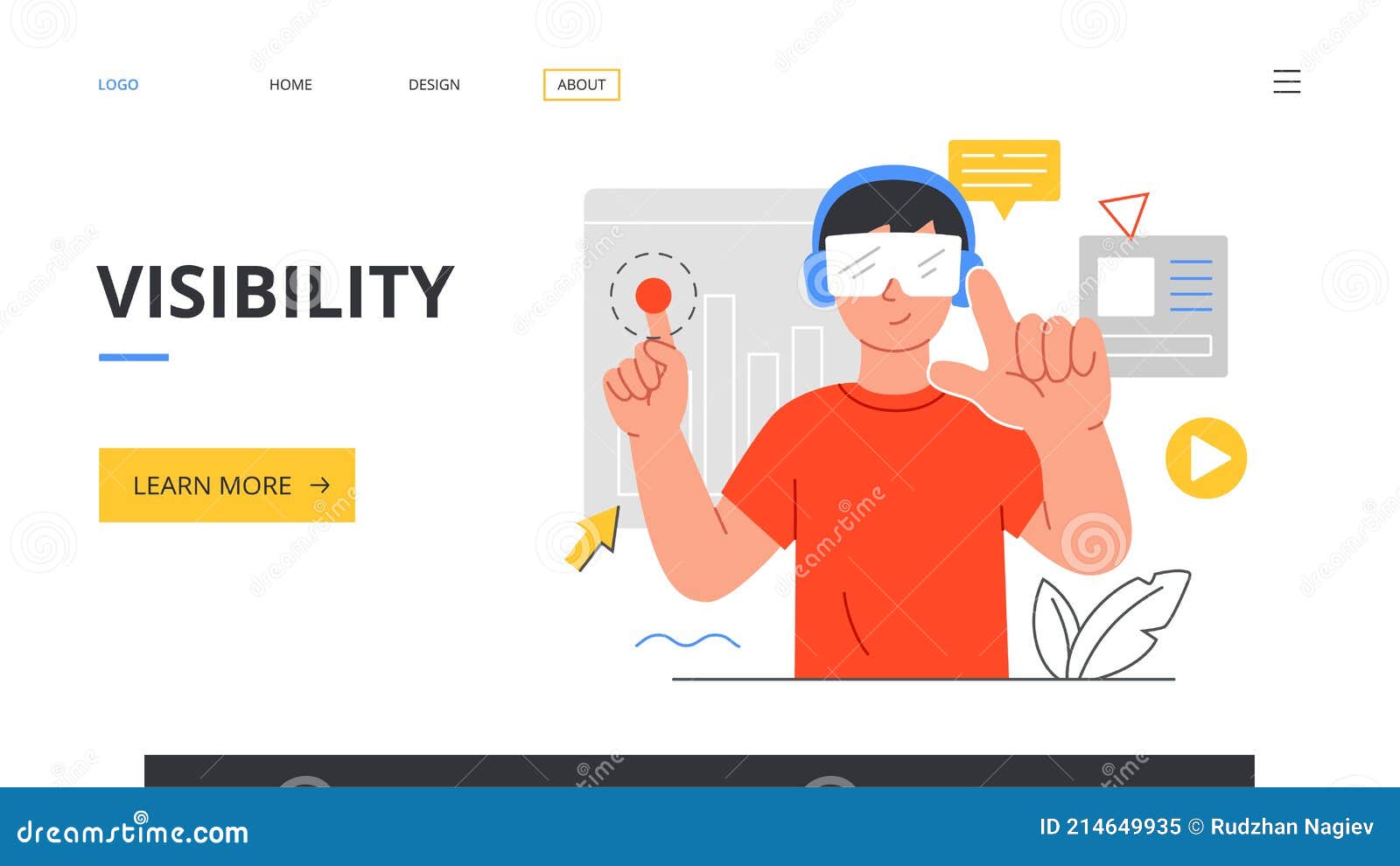 Augmented Reality Abstract Concept Stock Vector - Illustration of ...