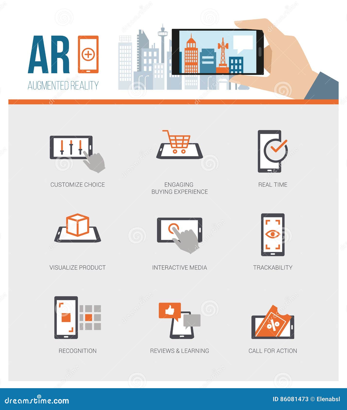 Augmented Reality: How It Works Vector Illustration | CartoonDealer.com ...